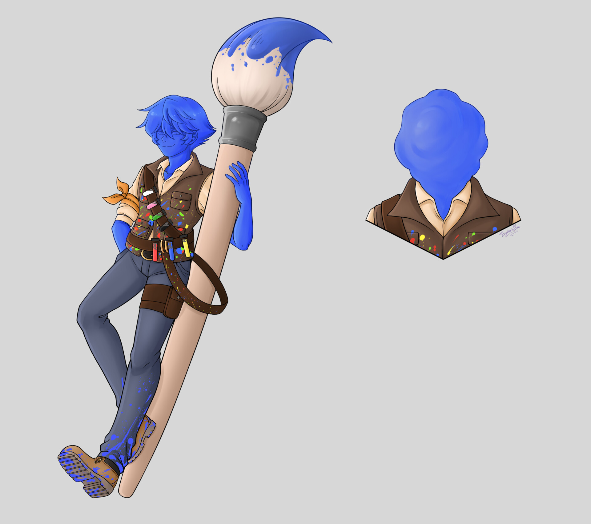 ArtStation - Character ref commission - Raku