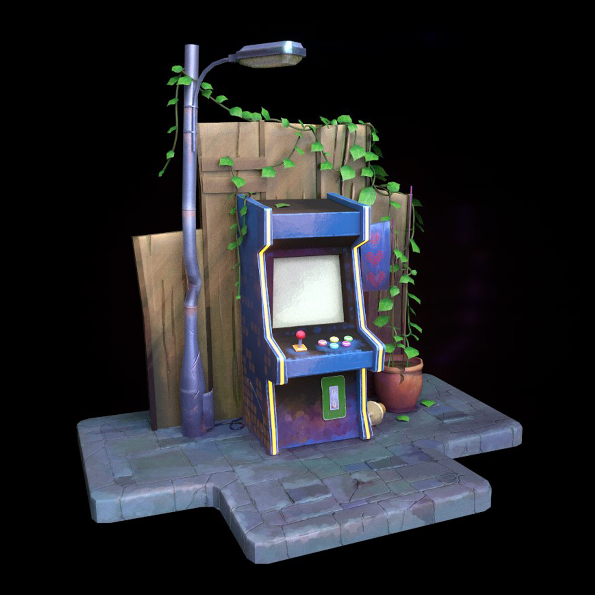 ArtStation - Retro Game Arcade Machine 3D