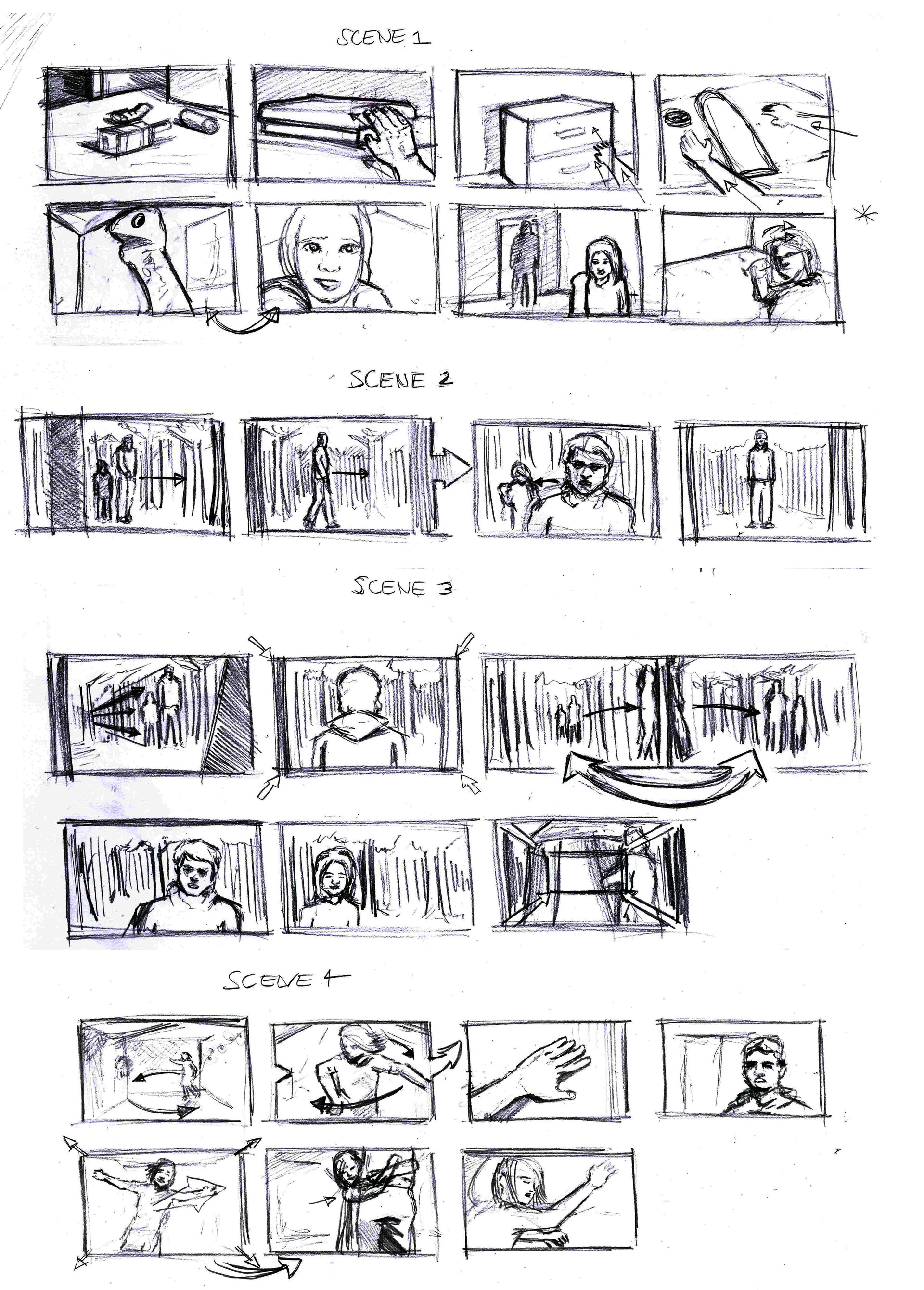 Sam Lawrie - Leave the Light On - Short Film - Storyboarded shotlist
