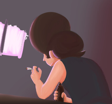 ArtStation - Drinking alone