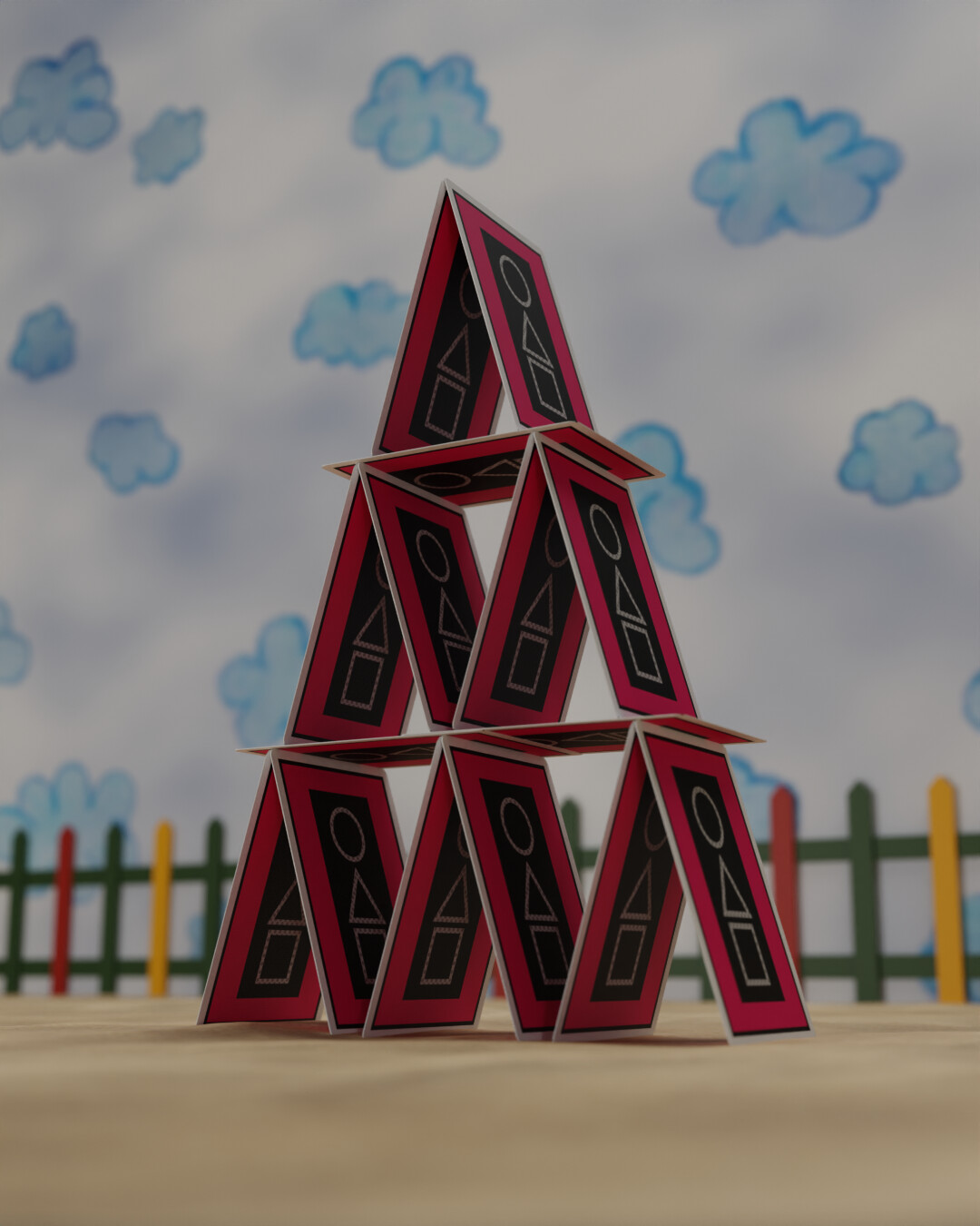 Simone Cotogno - Squid Game Fan Art Cards - "Pink Soldiers" back design