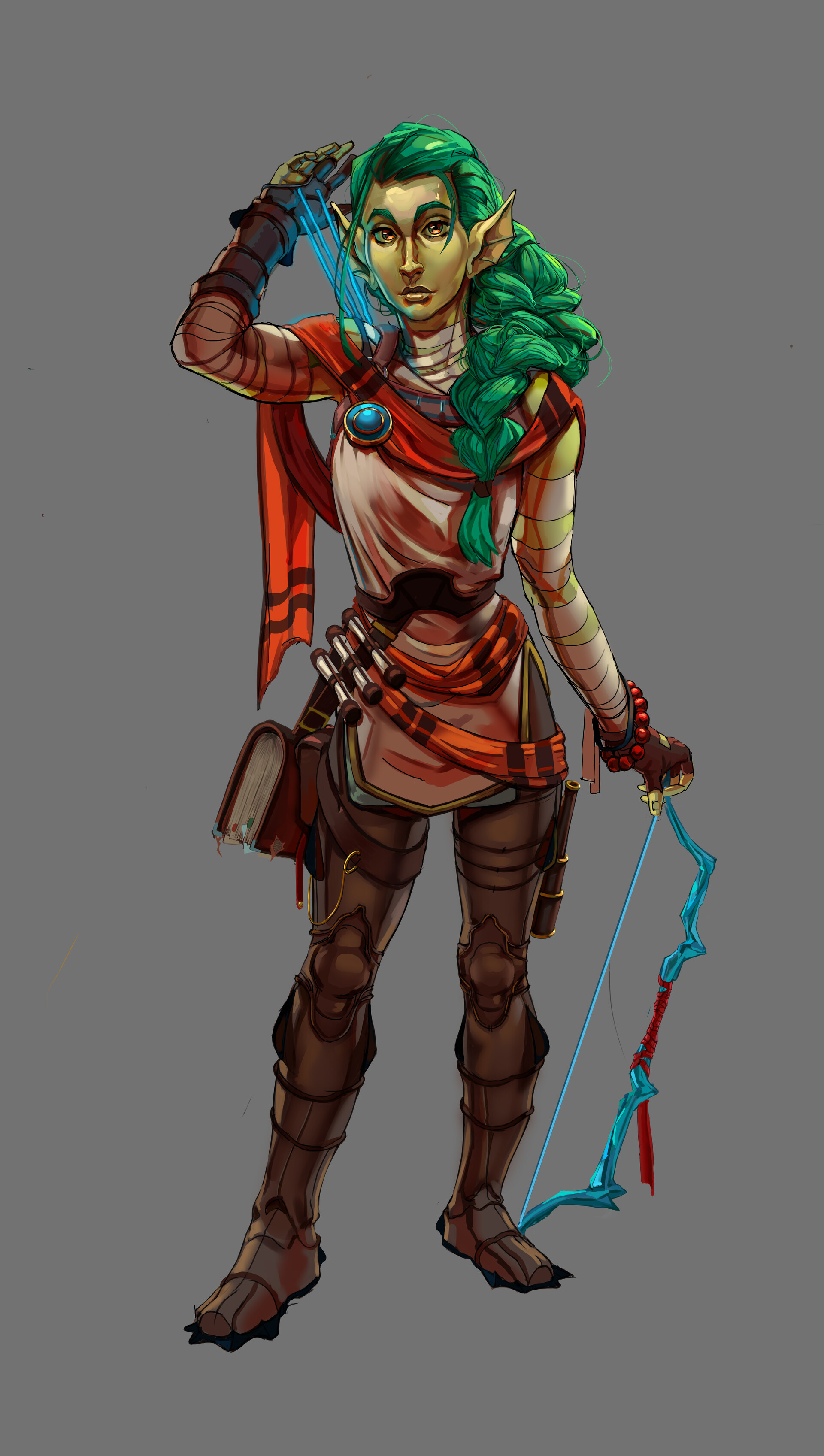 ArtStation - Tangi, the Aquatic Elf Magus