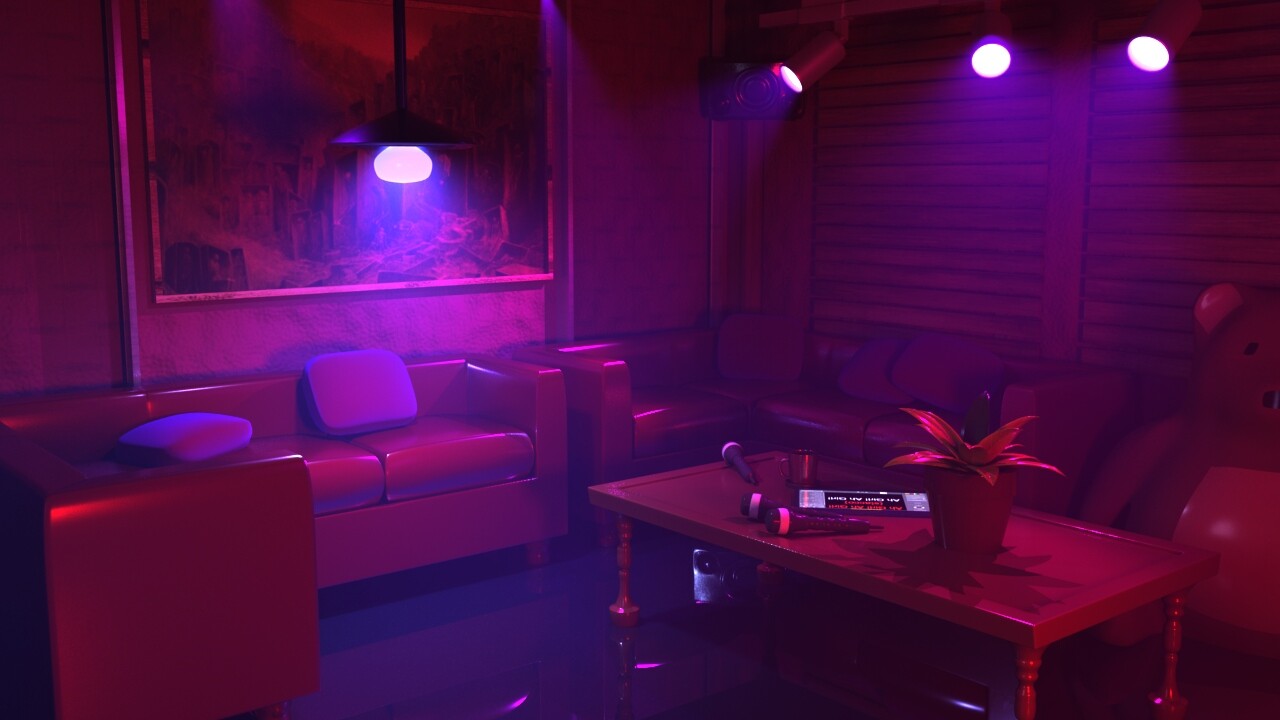 ArtStation - Karaoke Scene [Maya]