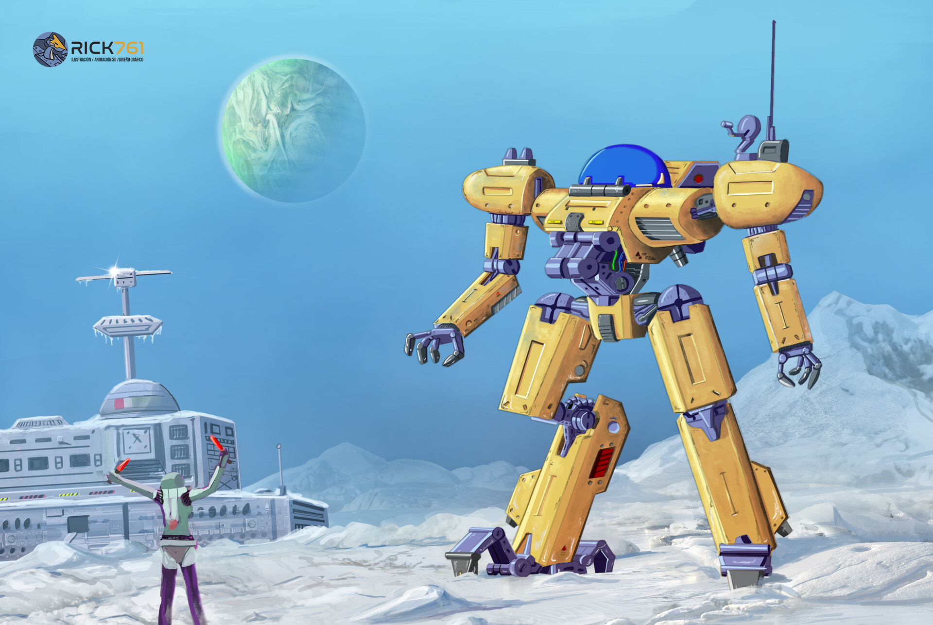 ArtStation - mecha in ice world