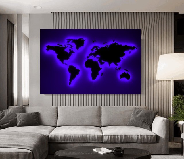 ArtStation - World Map Blue Glow