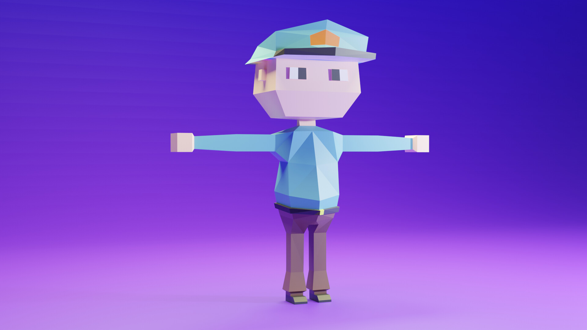 ArtStation - 3D Policeman - A Low Poly Character