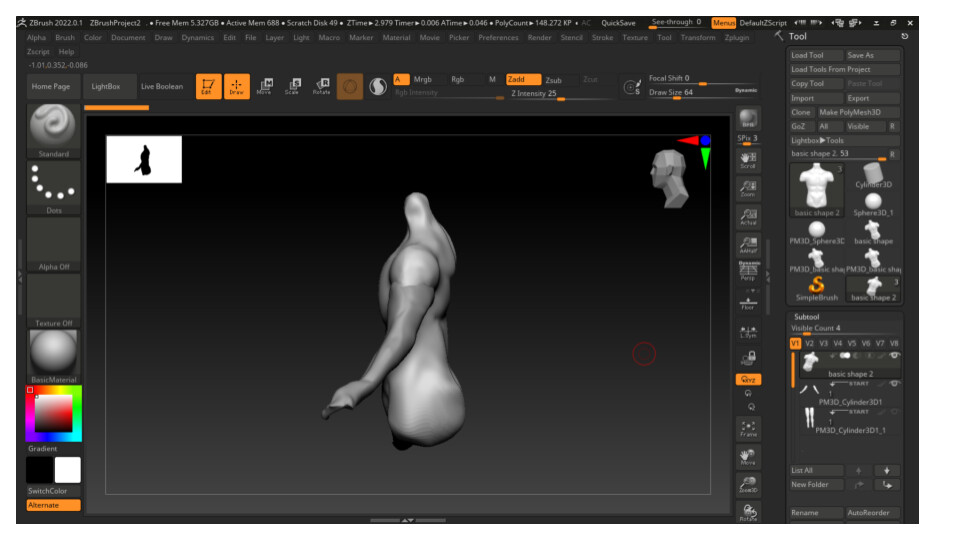 ArtStation - Progress 03: Sculpting progress full Body