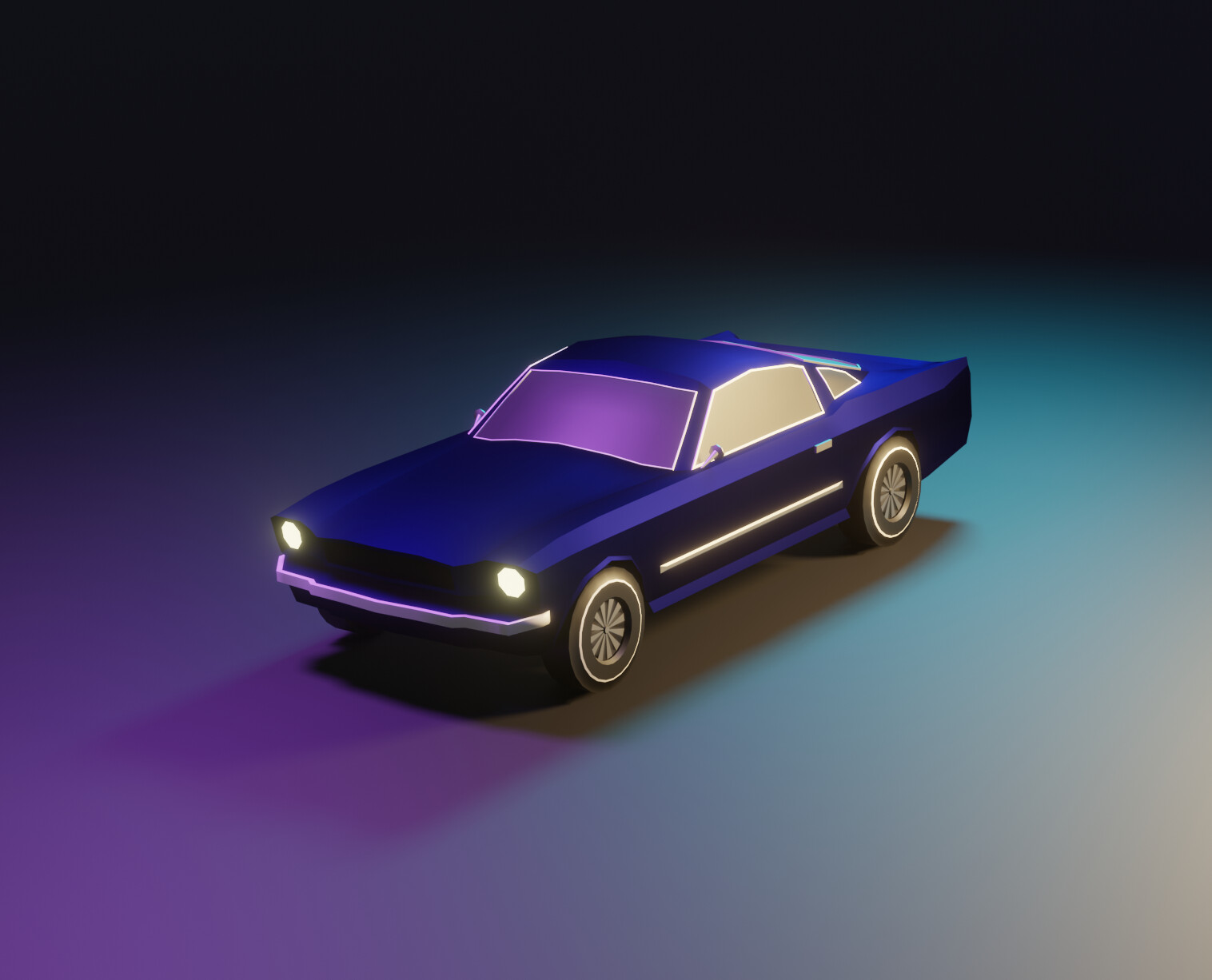 ArtStation - Low Poly 1965 Ford Mustang