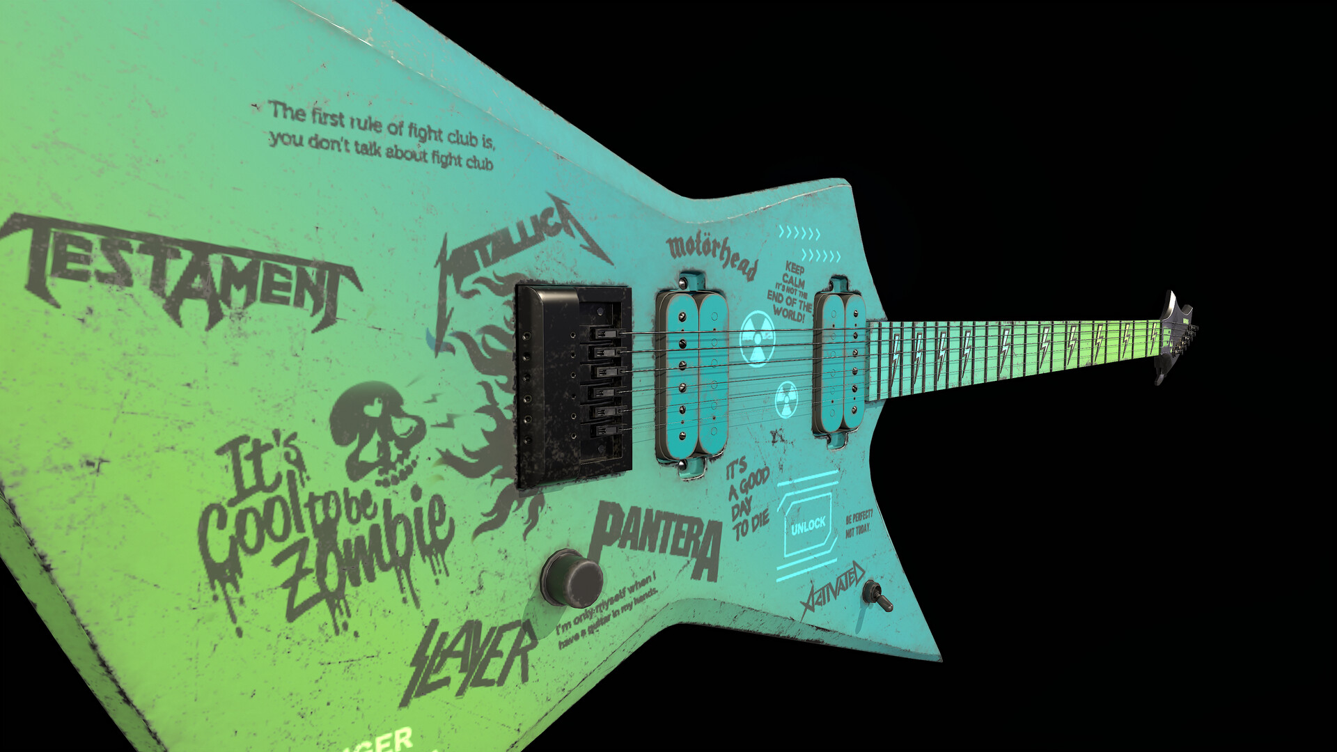 ArtStation - Electro Guitar "Post-Apocalyptic&CyberPunk"