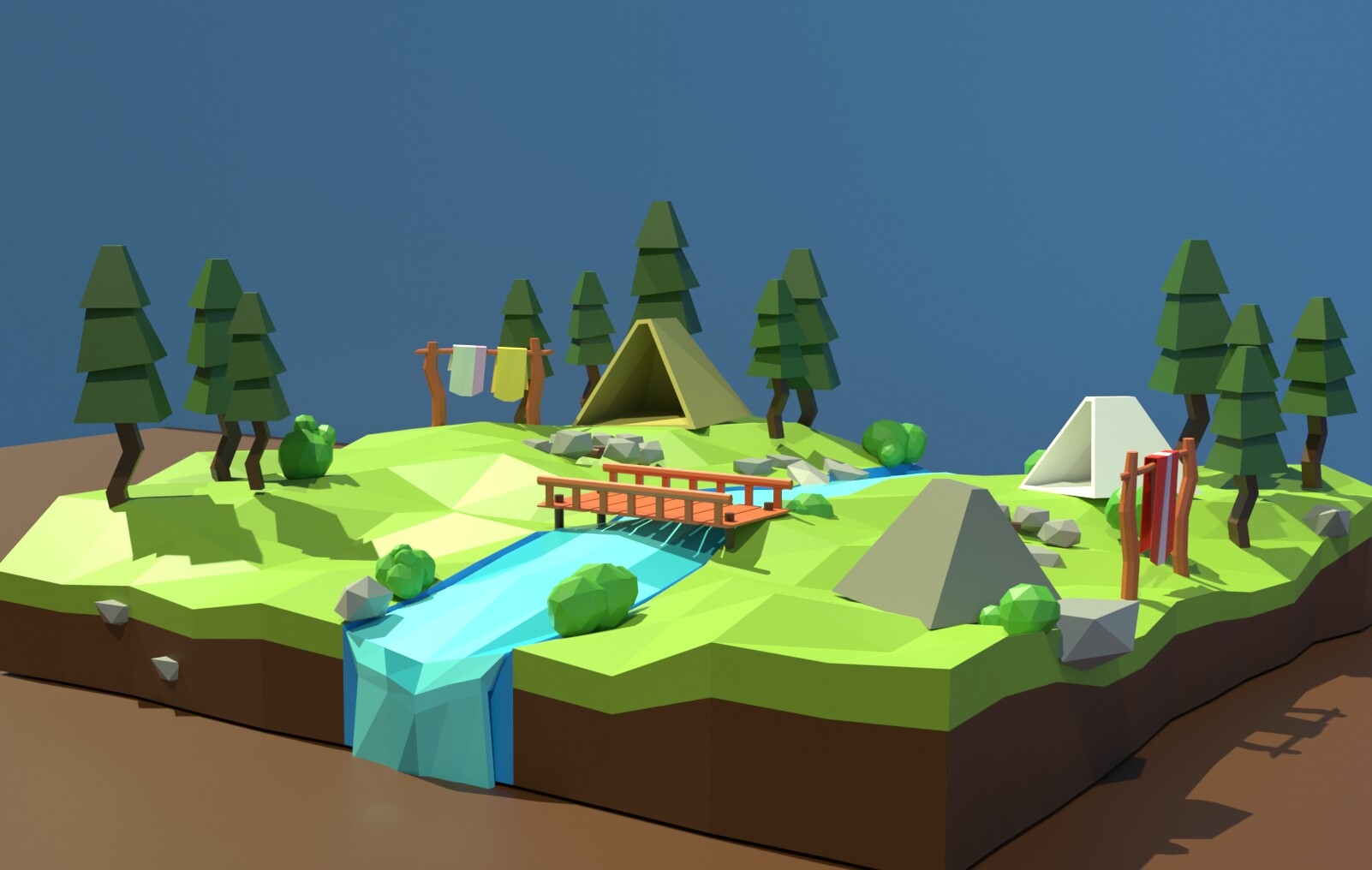 ArtStation - Low Poly Camping