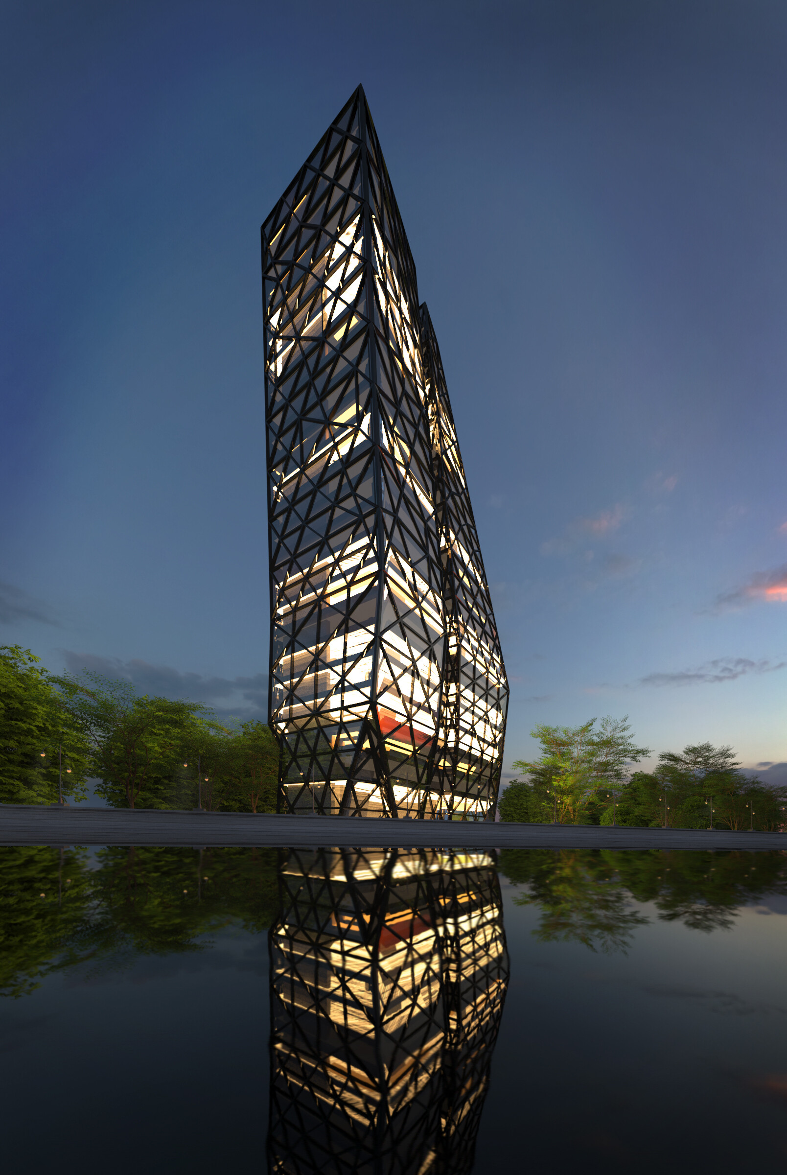 ArtStation - Skyscraper Exterior Archviz