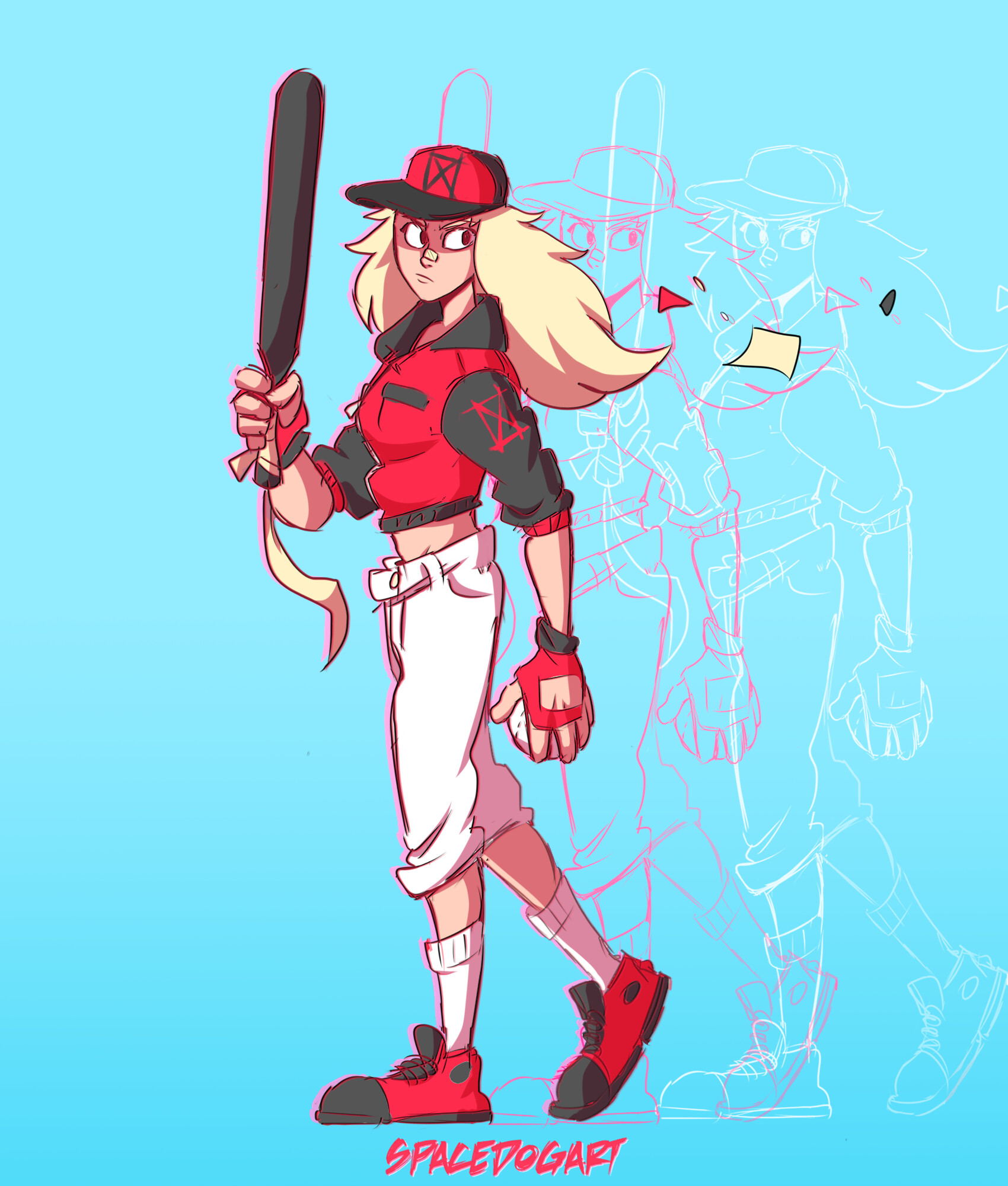 ArtStation - Baseball Bat Girl