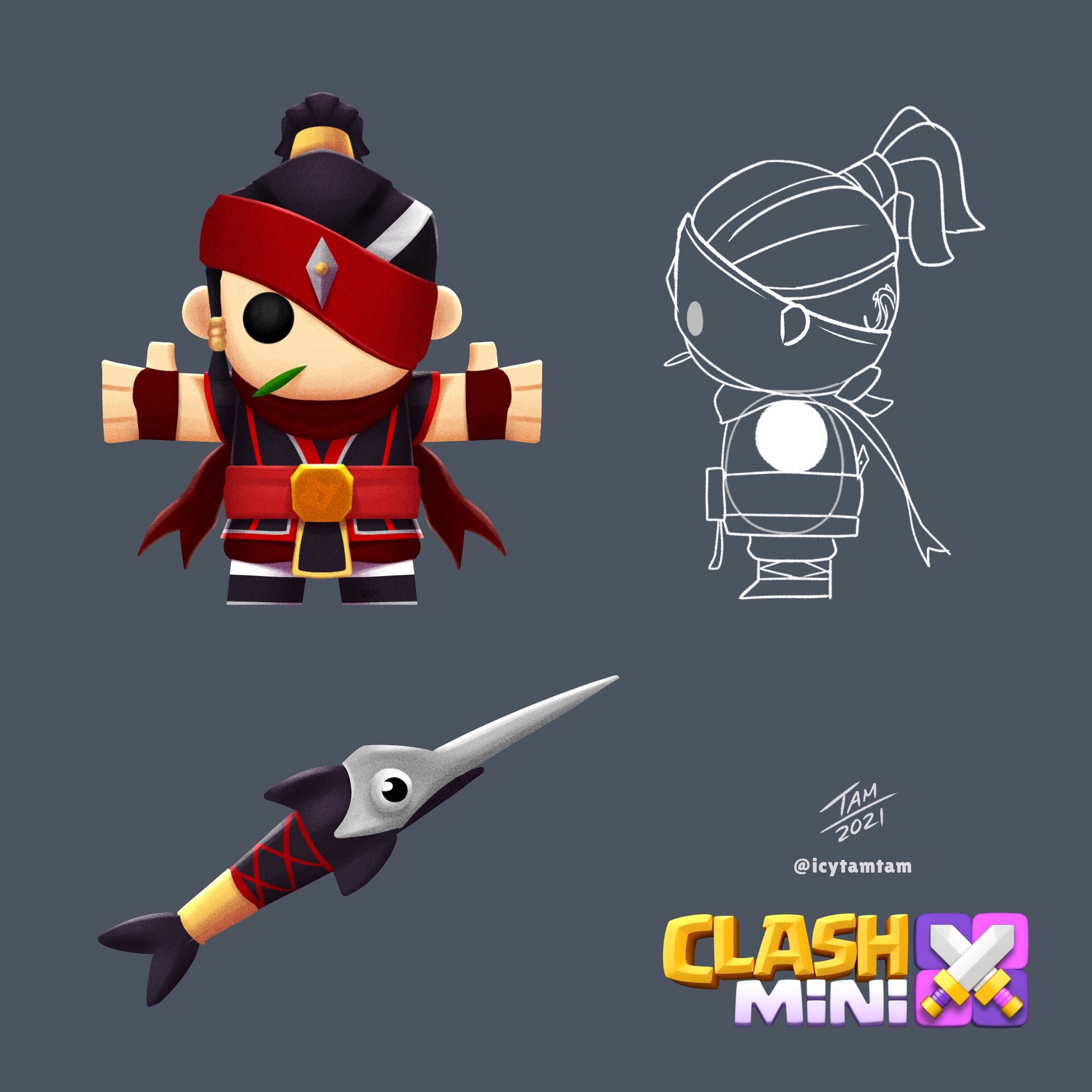 ArtStation - General Swordfishman - Clash Mini Fan Skin Concept