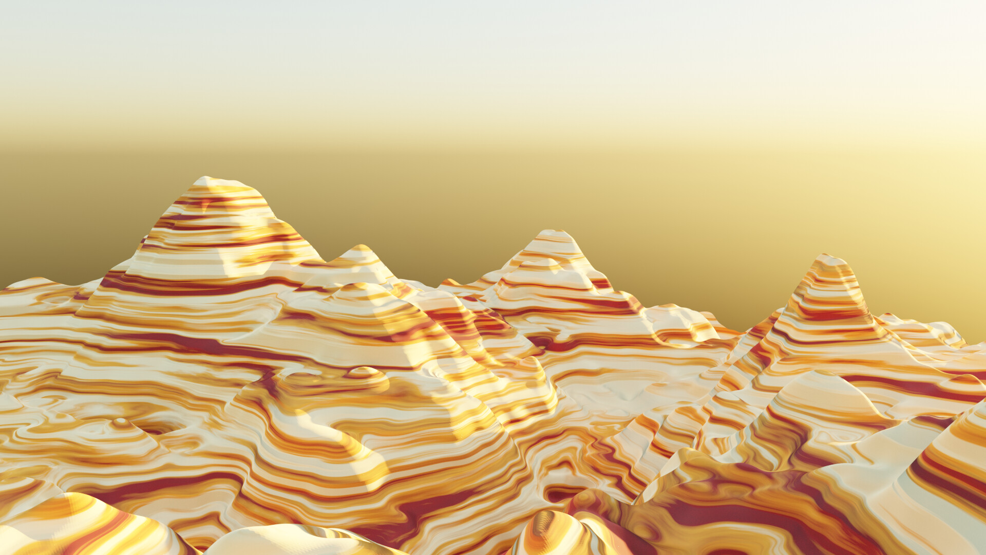 ArtStation - Caramel Valley- Geometry Node Practice