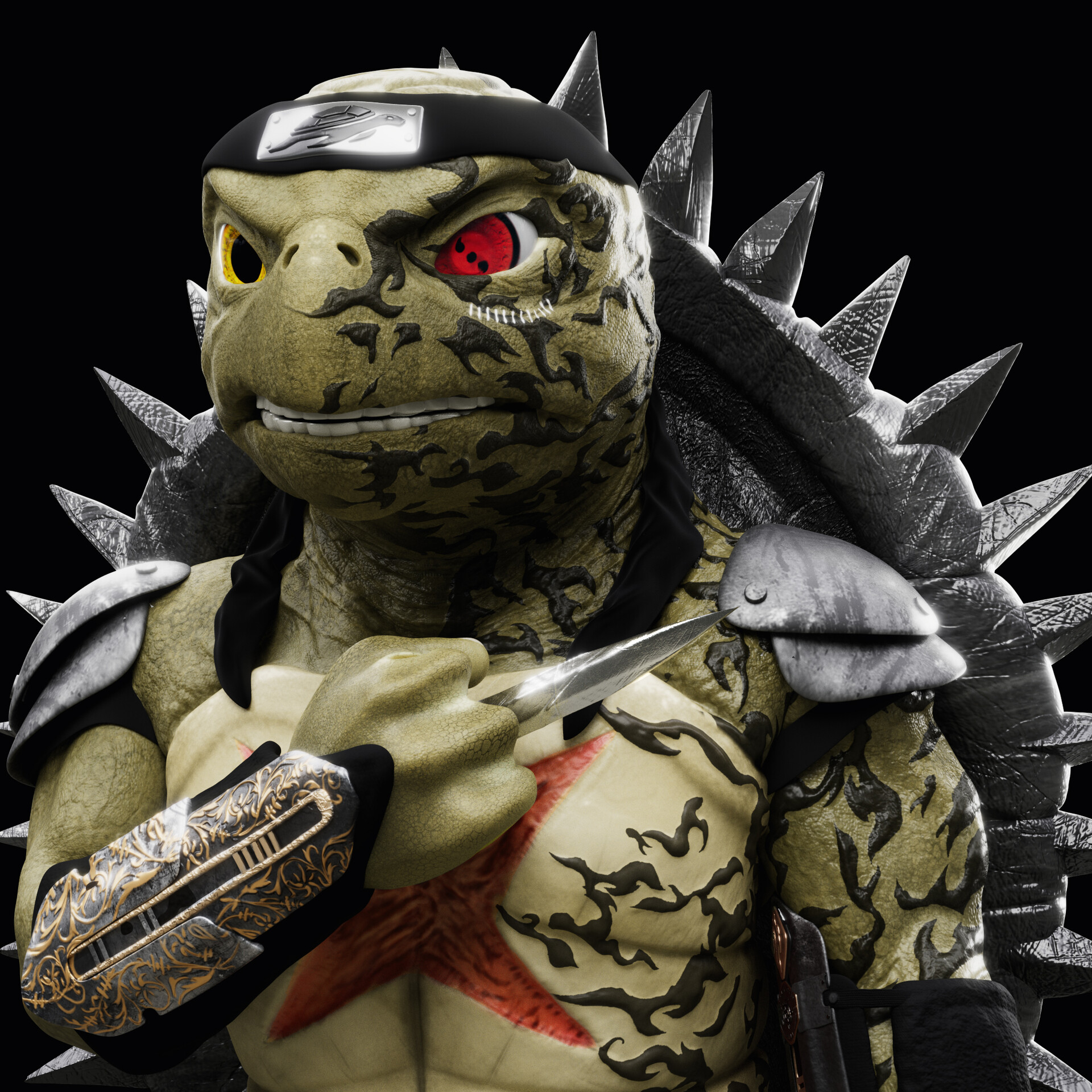 ArtStation - Turtle uchiha cursed