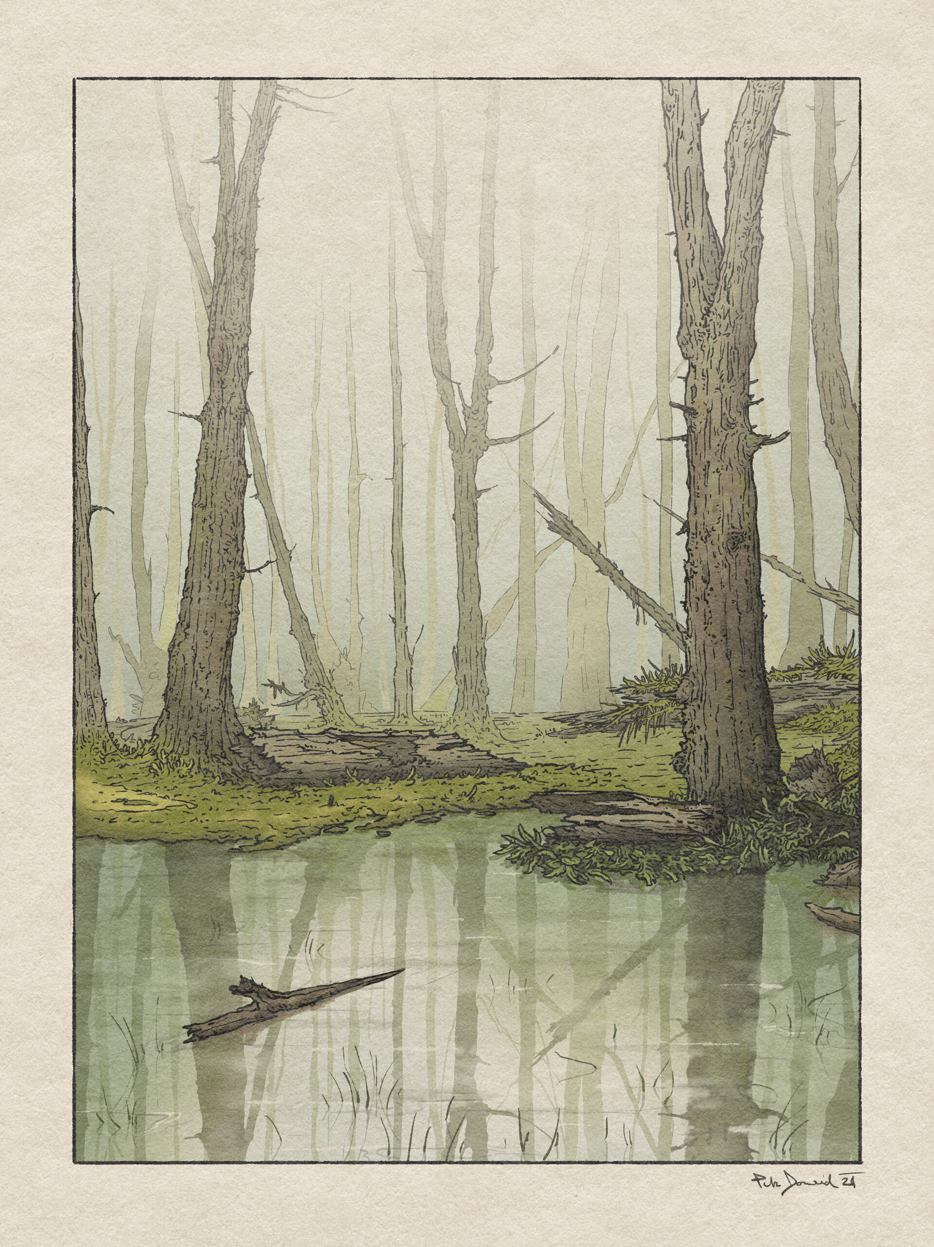 ArtStation - Illustrations inspired by japanese woodcut