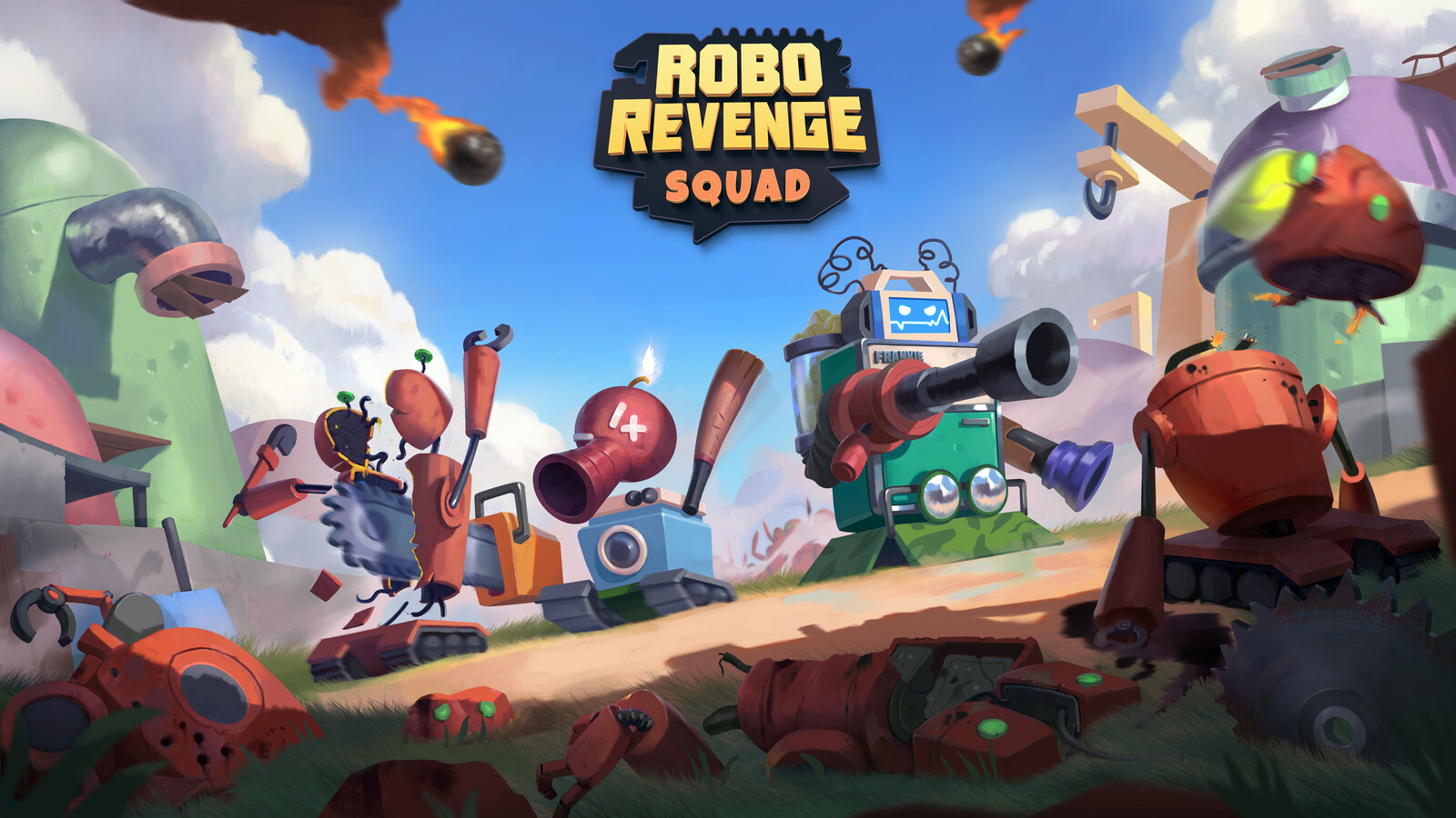 Gabriel Tanko - Robo Revenge Squad - Key Art Illustration