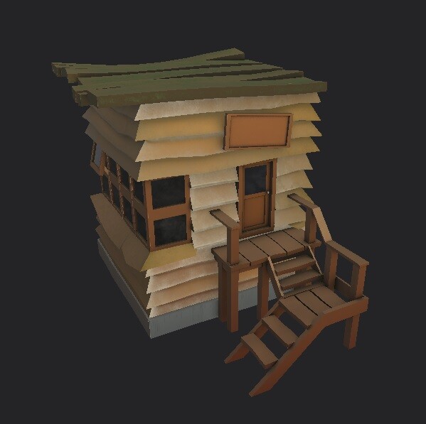 ArtStation - Old stylized shack
