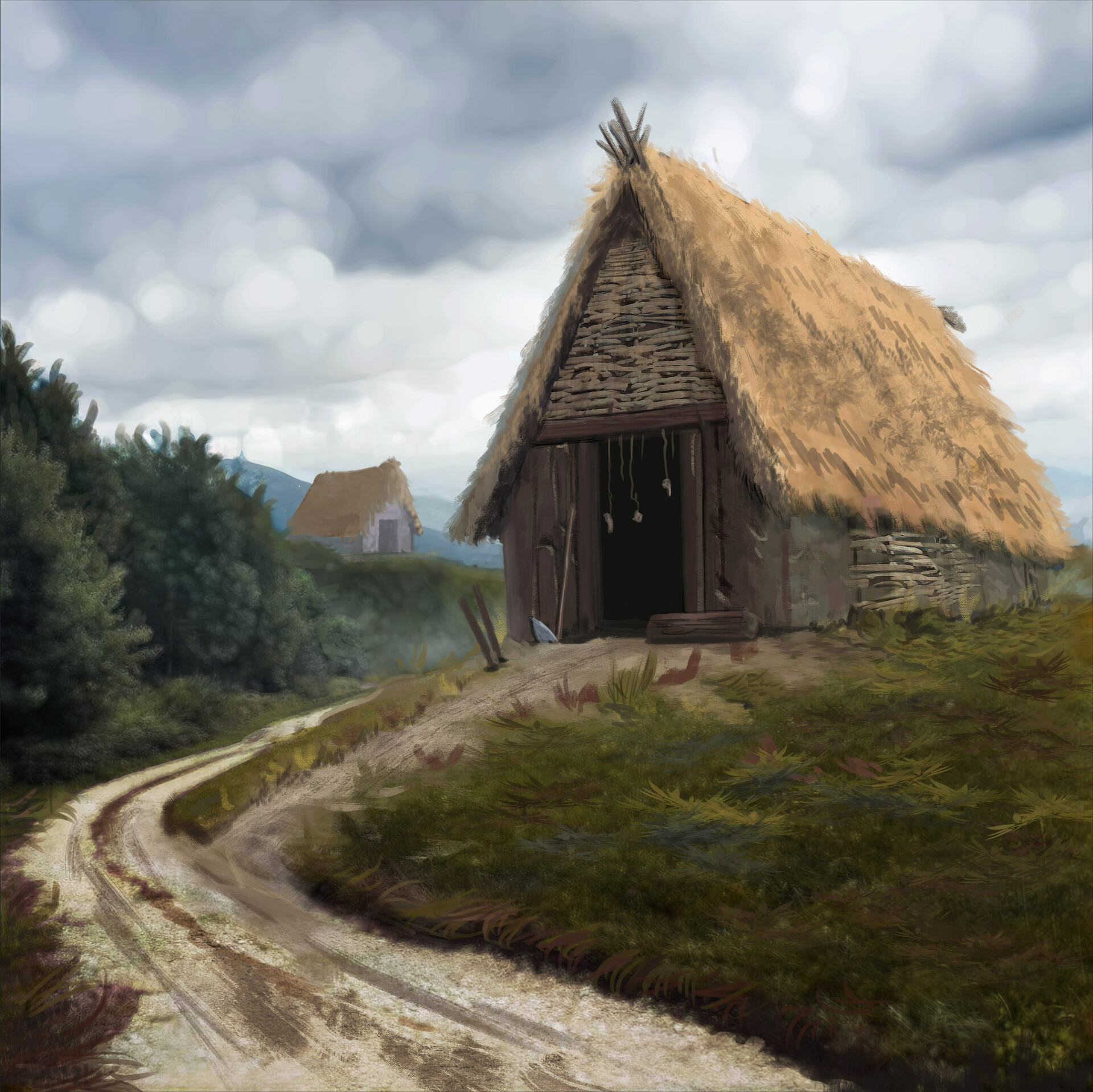 ArtStation - Mud hut