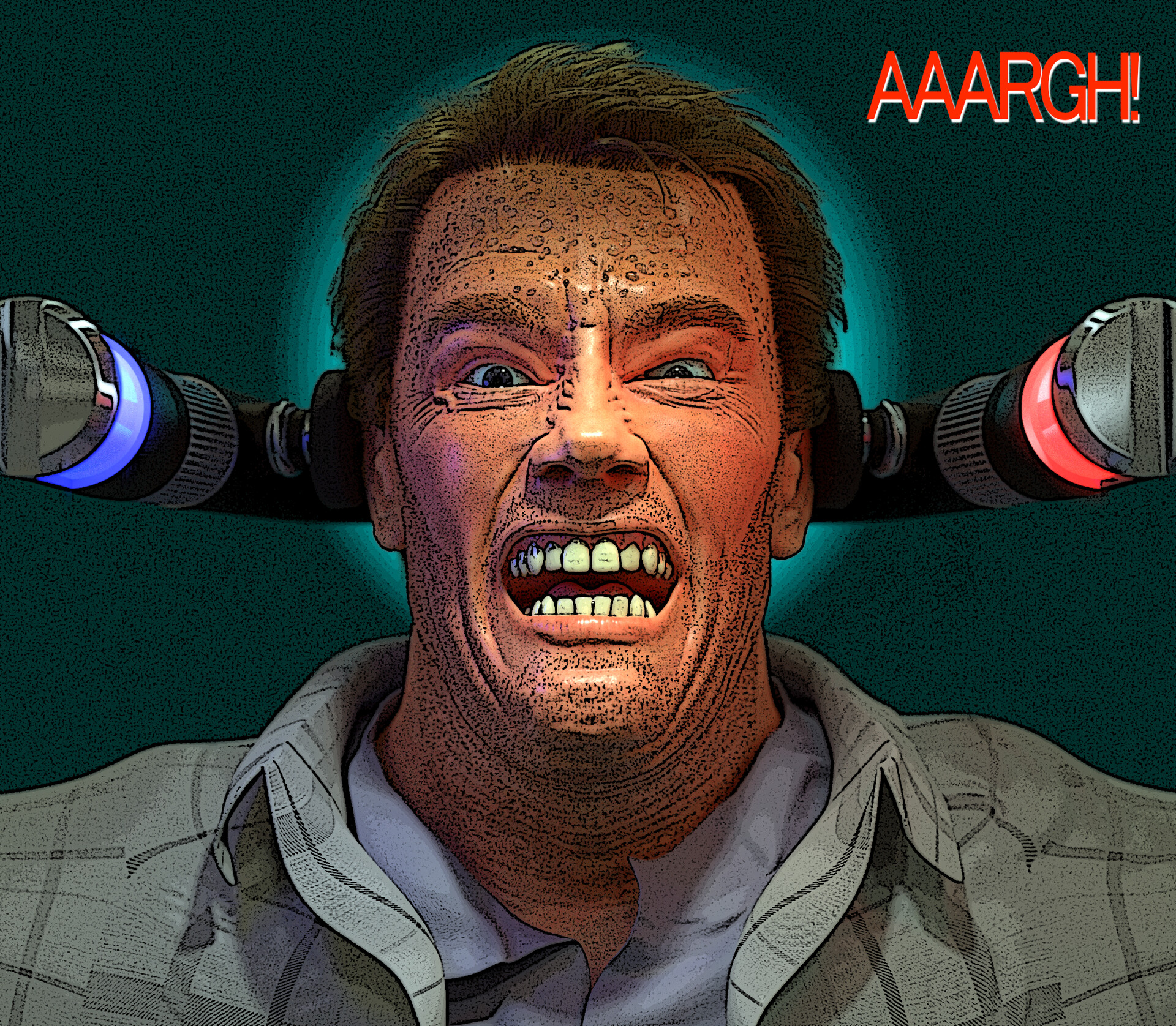 Gareth Mee - WIP of Arnold Schwarzenegger as Douglas Quaid in Total Recall.