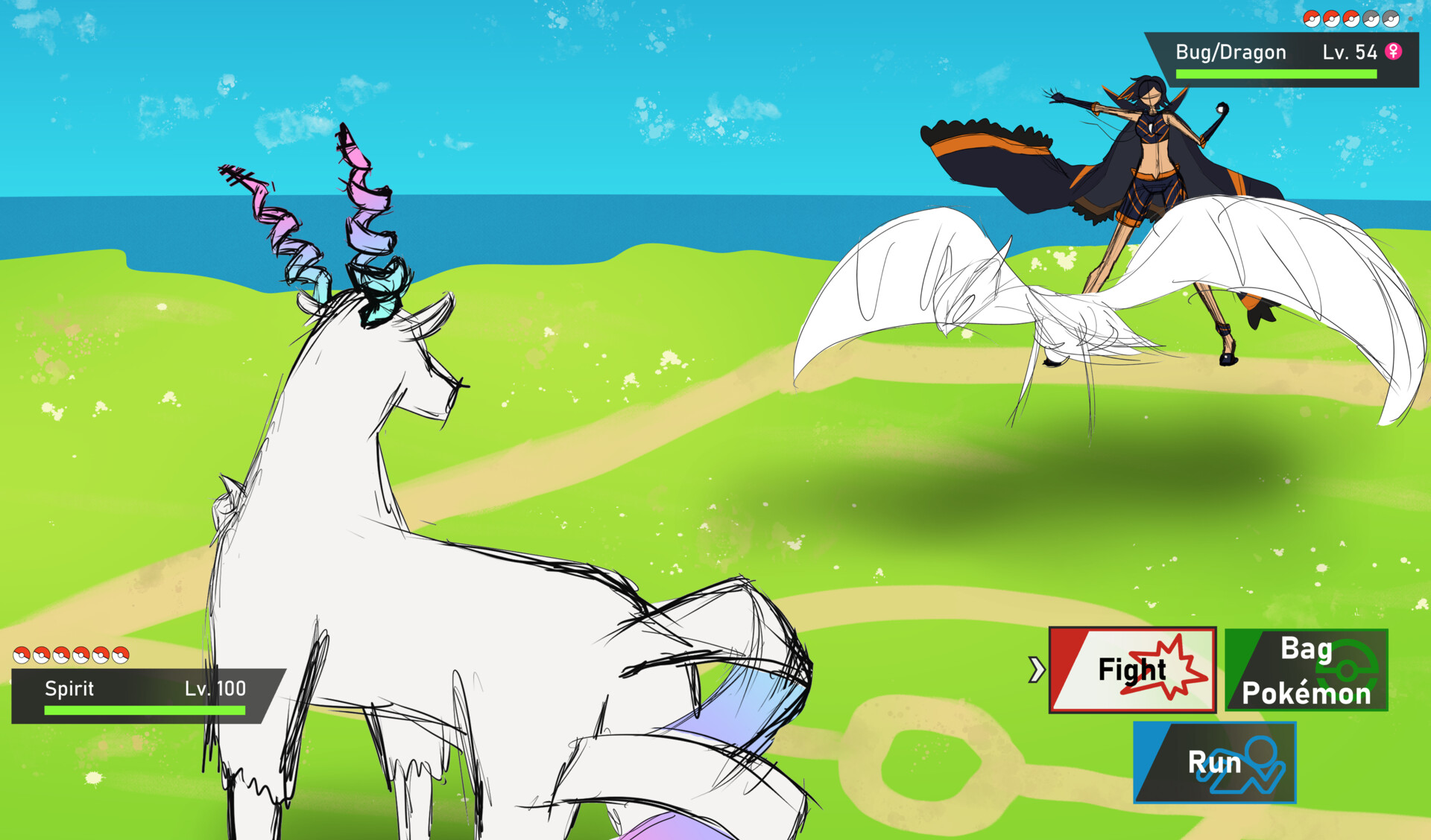 ArtStation - Pokémon Fan Concept - Spirit and Spectre Battle GUI