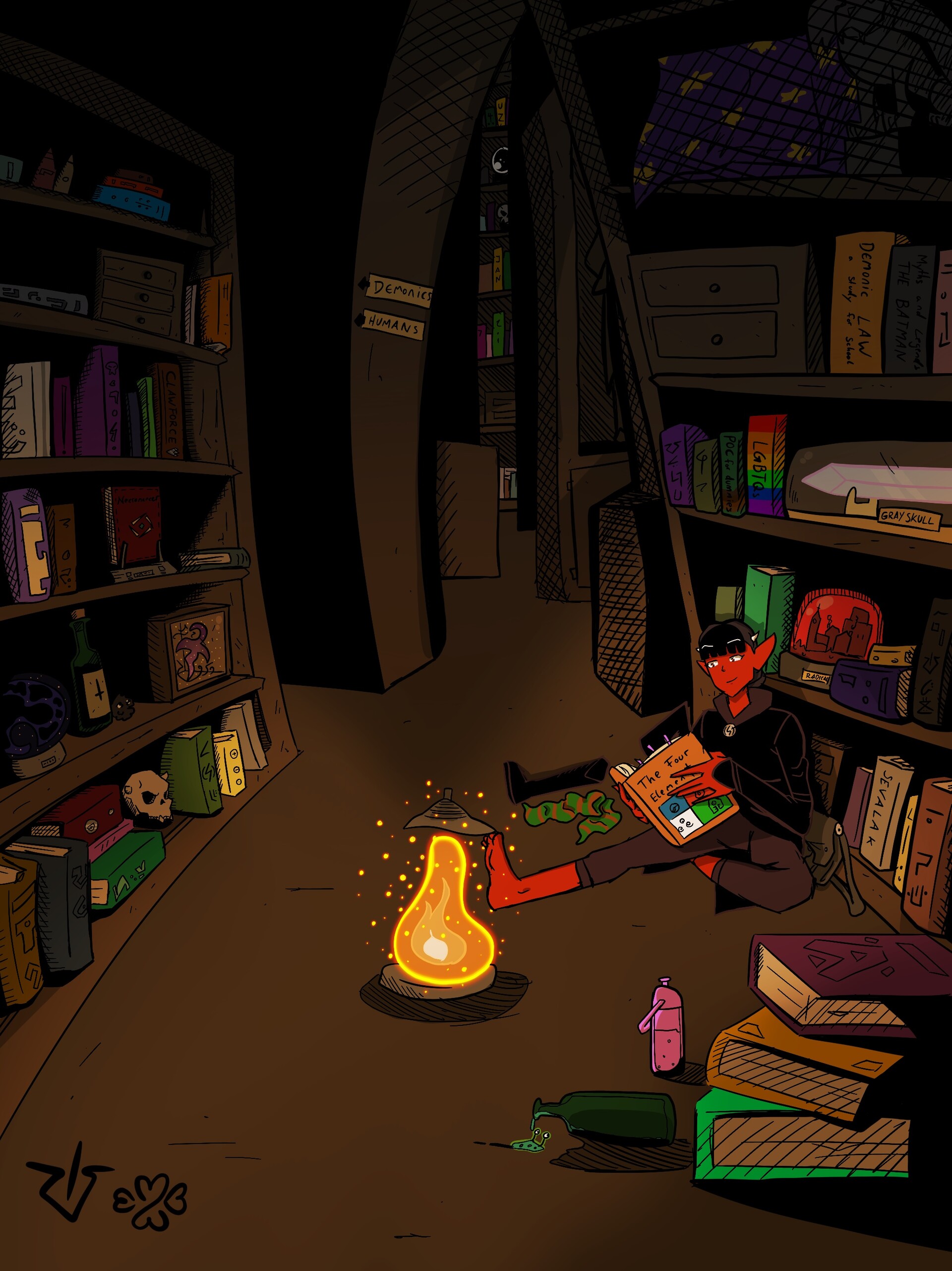 ArtStation - Peace in the Library