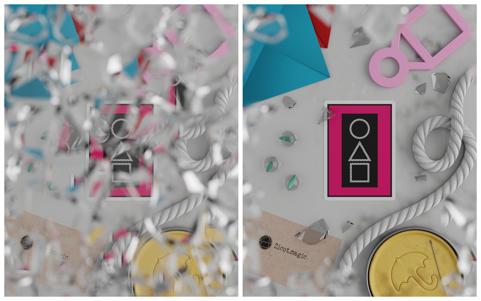 Simone Cotogno - Squid Game Fan Art Cards - "Pink Soldiers" back design