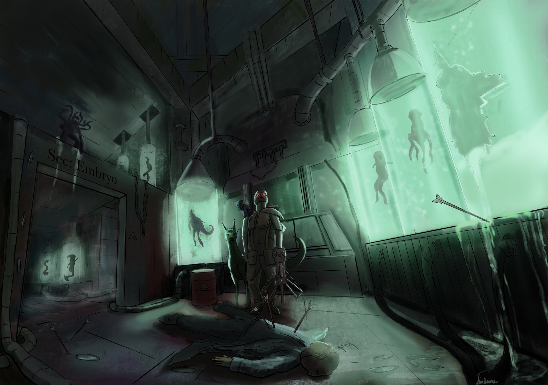 ArtStation - Perspective final assignment. Mutation lab.