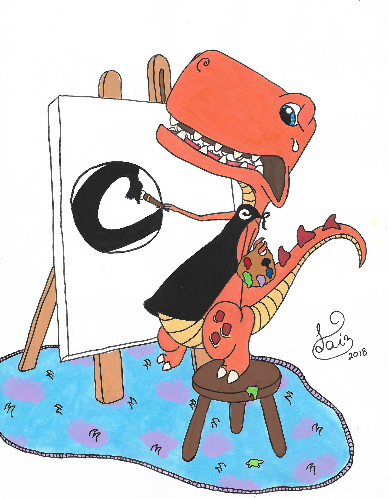 ArtStation - Mascot: Creative Dino