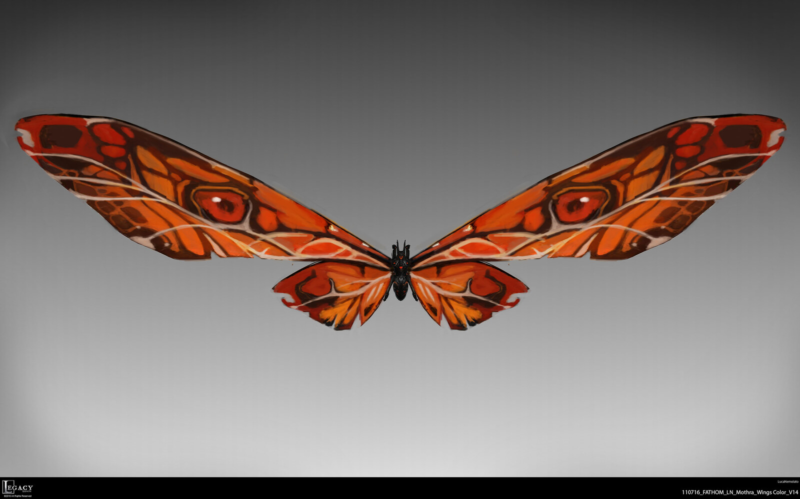 Luca Nemolato - Godzilla King of the Monsters - Mothra Wings designs