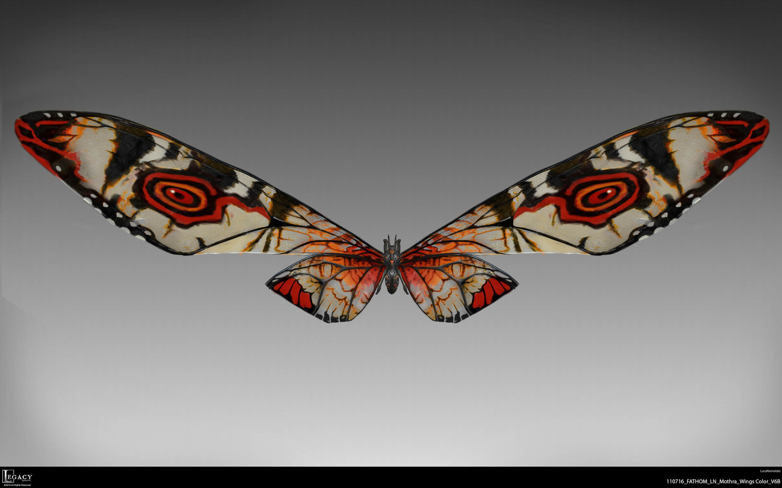 Luca Nemolato - Godzilla King of the Monsters - Mothra Wings designs