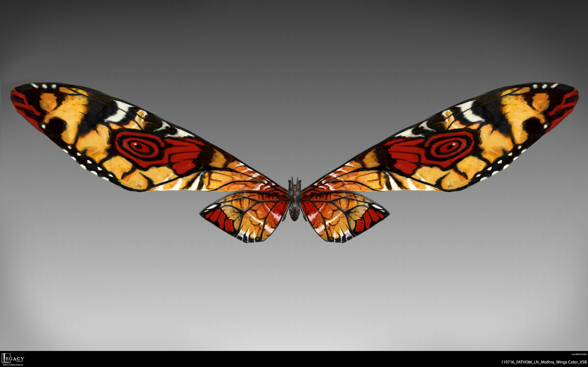Luca Nemolato - Godzilla King of the Monsters - Mothra Wings designs