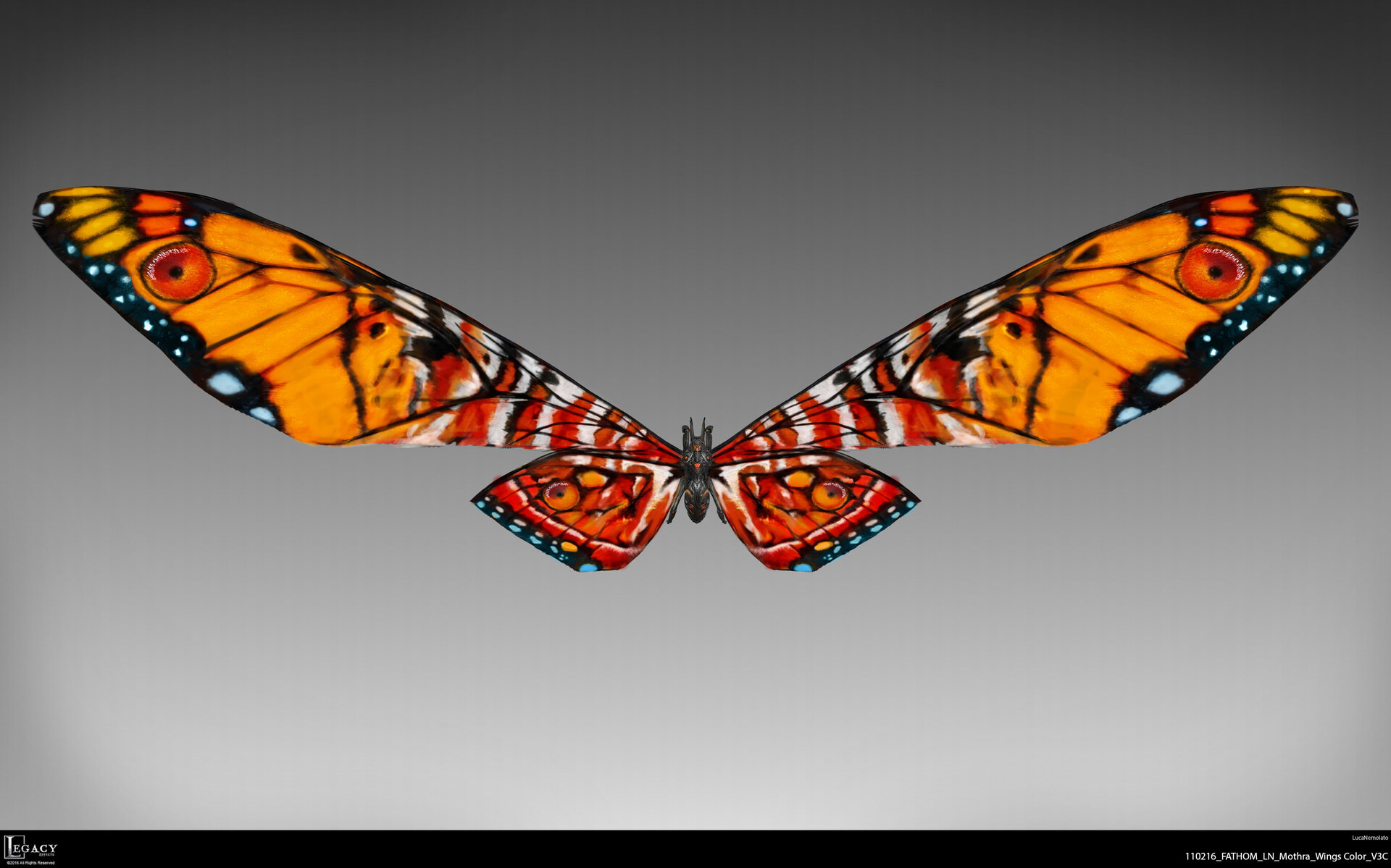 Luca Nemolato - Godzilla King of the Monsters - Mothra Wings designs