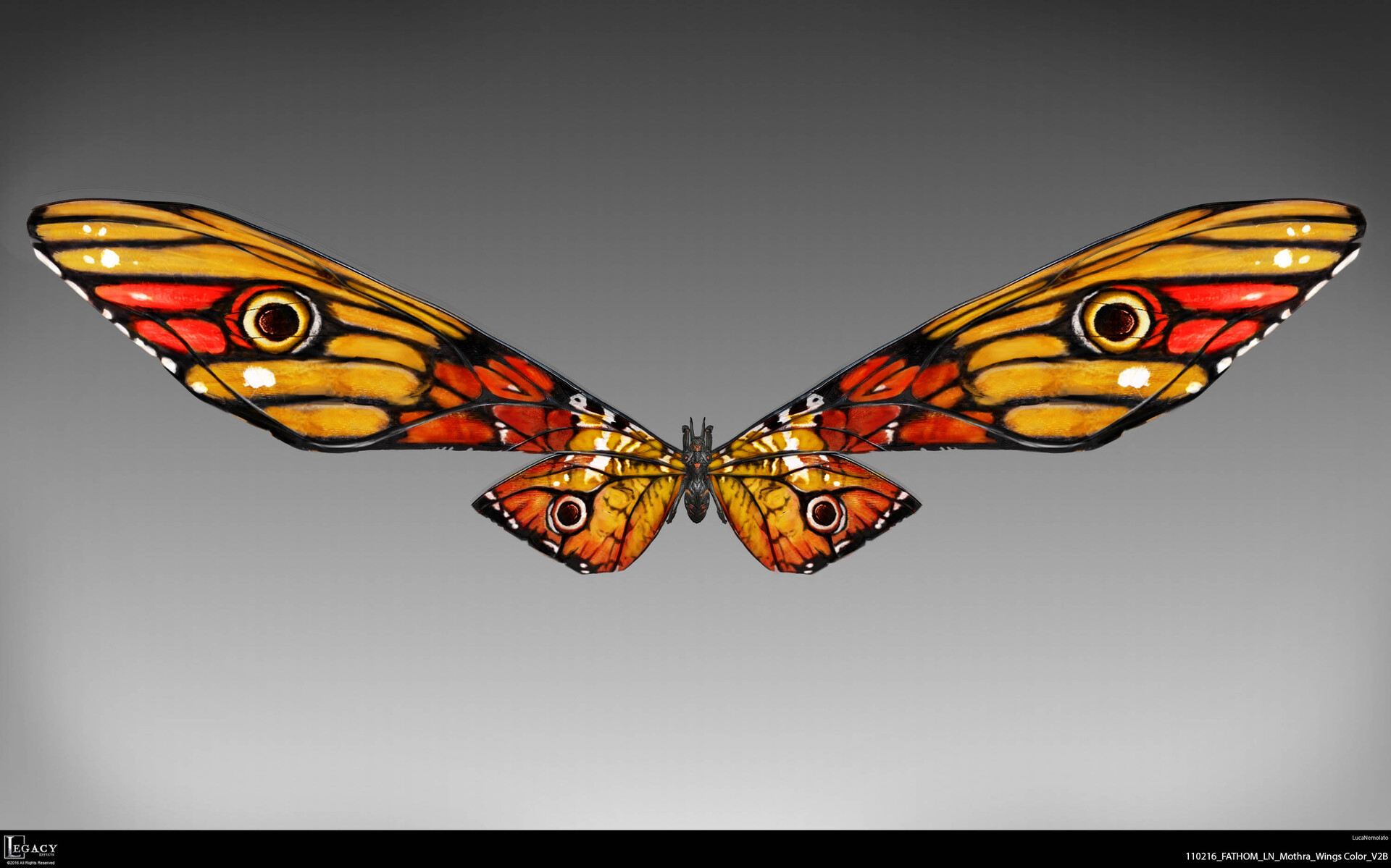 Luca Nemolato - Godzilla King of the Monsters - Mothra Wings designs