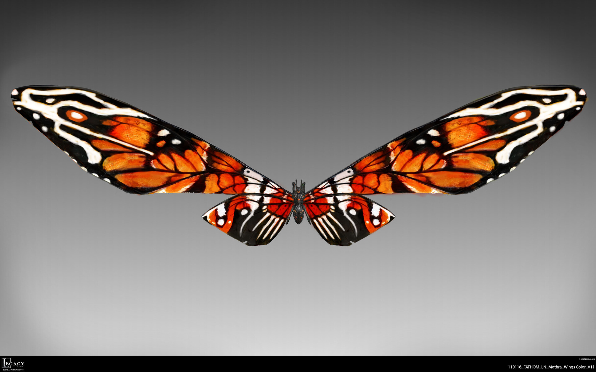 Luca Nemolato - Godzilla King of the Monsters - Mothra Wings designs