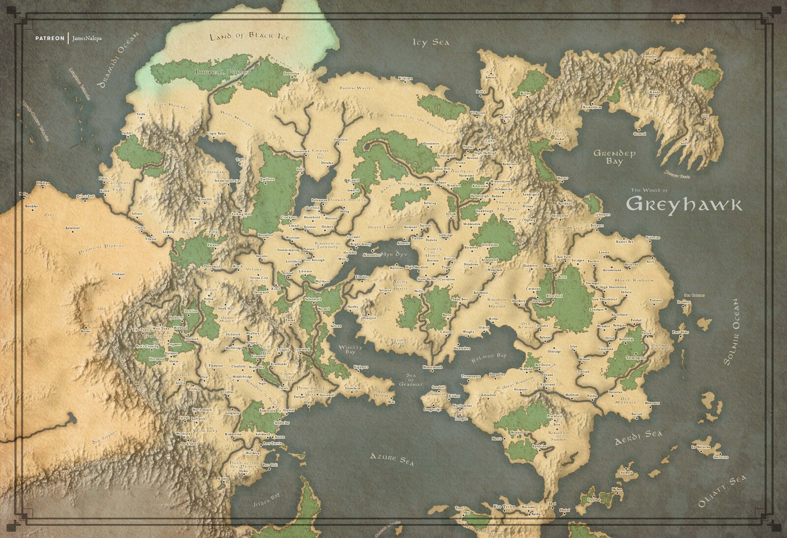 James Nalepa - Greyhawk Map