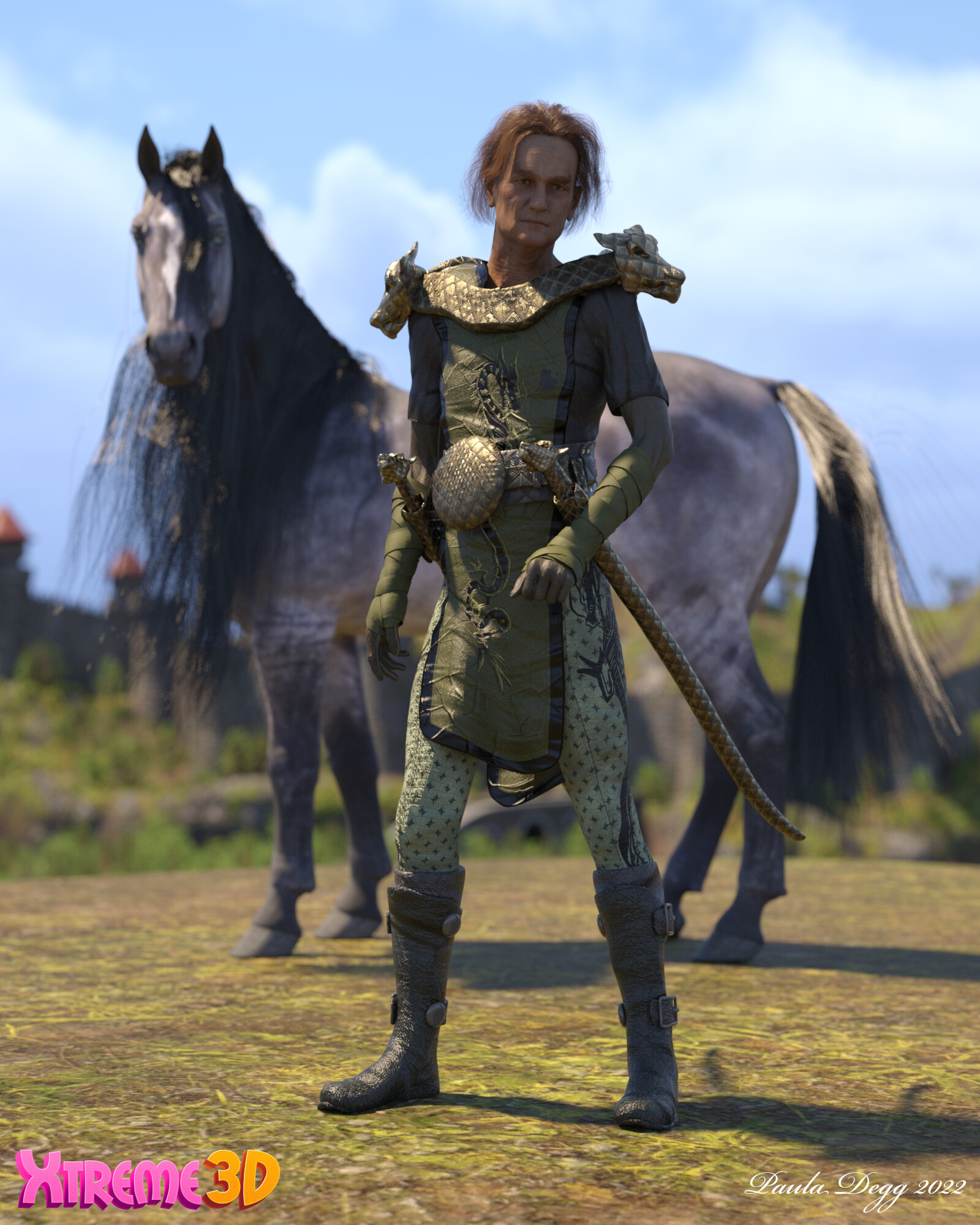 Xtreme3D Studio - Lyones dForce Monk Outfit & Texture Pack for G8M by Lyone