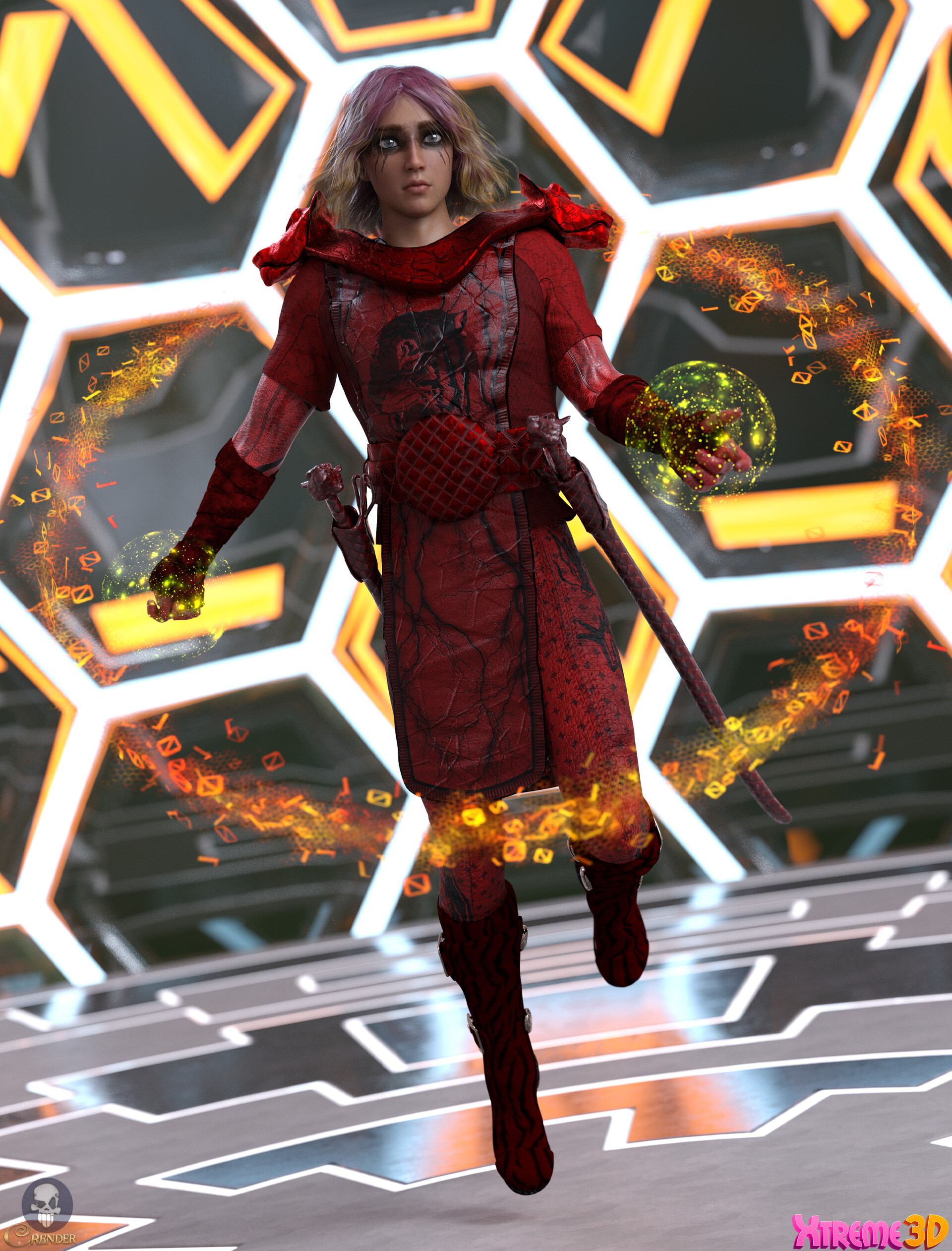 Xtreme3D Studio - Lyones dForce Monk Outfit & Texture Pack for G8M by Lyone