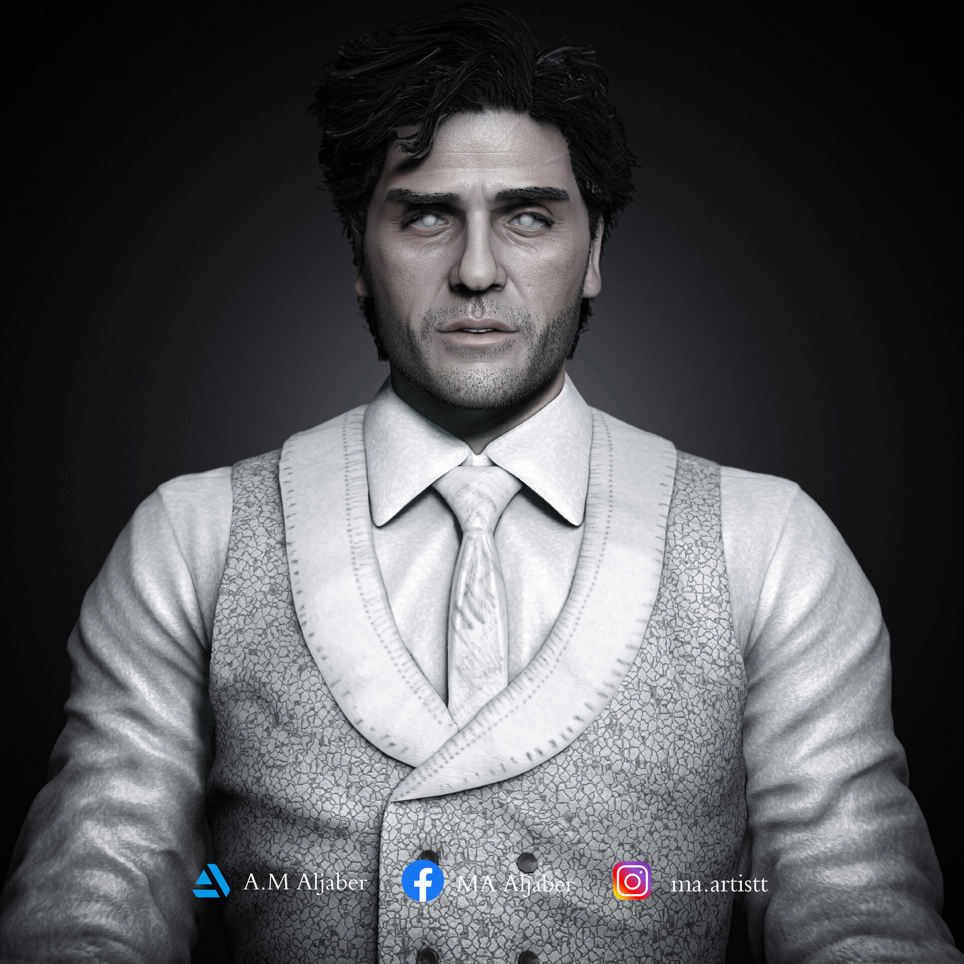 ArtStation - Moon Night : Oscar Isaac || 3D Model