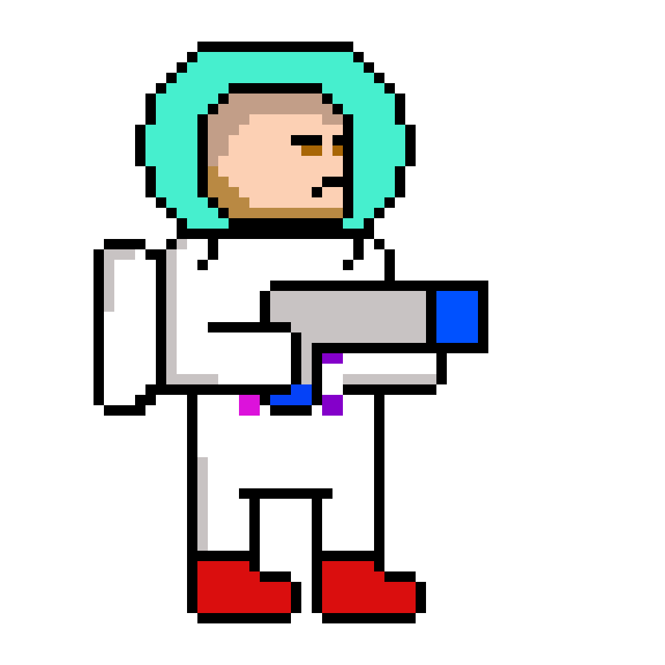 2d pixel astronaut