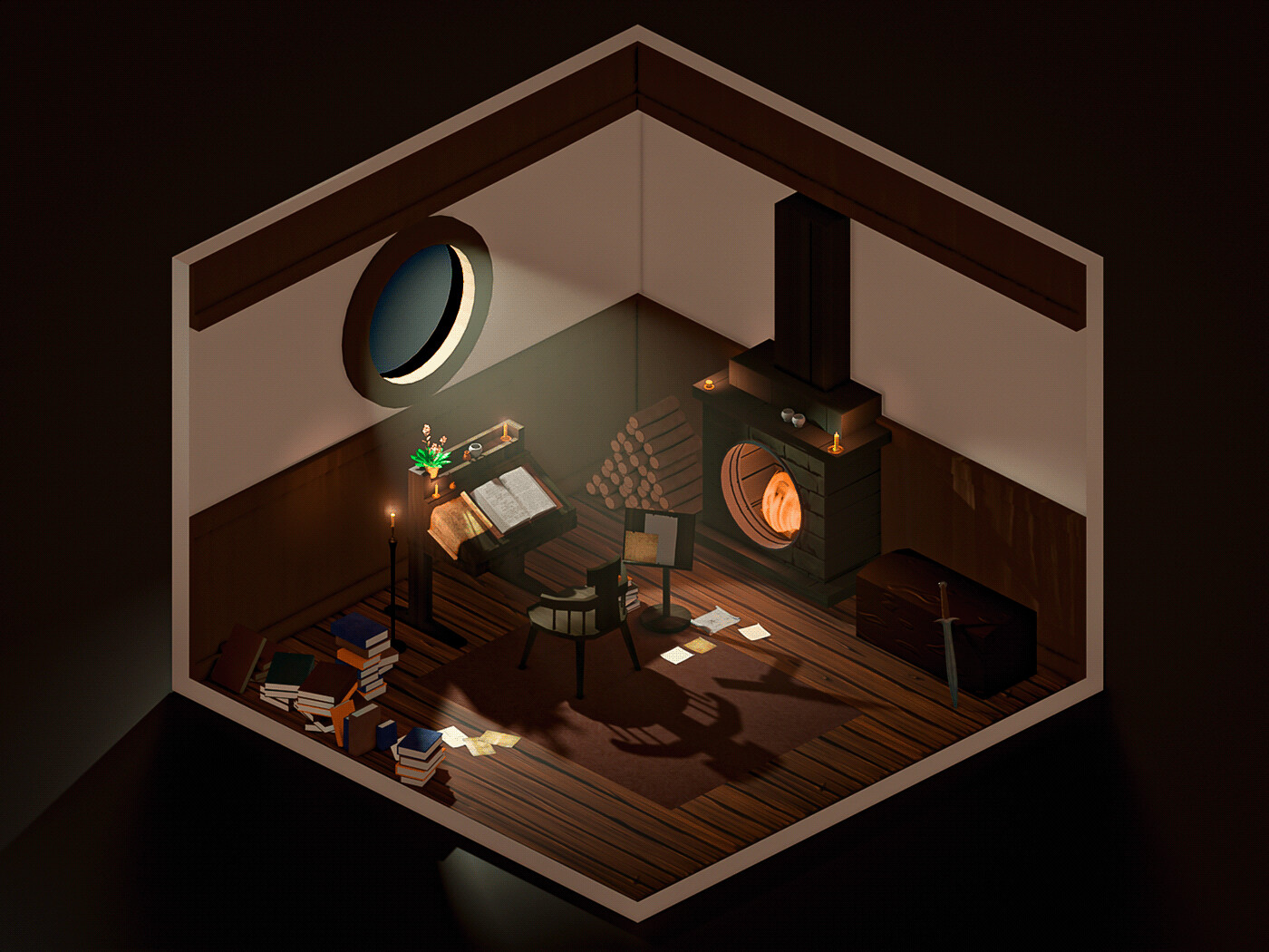ArtStation - Bilbo Hobbit Room