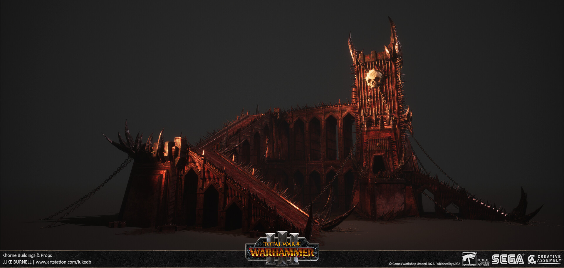 Luke Burnell - Total War: Warhammer 3 - Khorne Buildings and Props