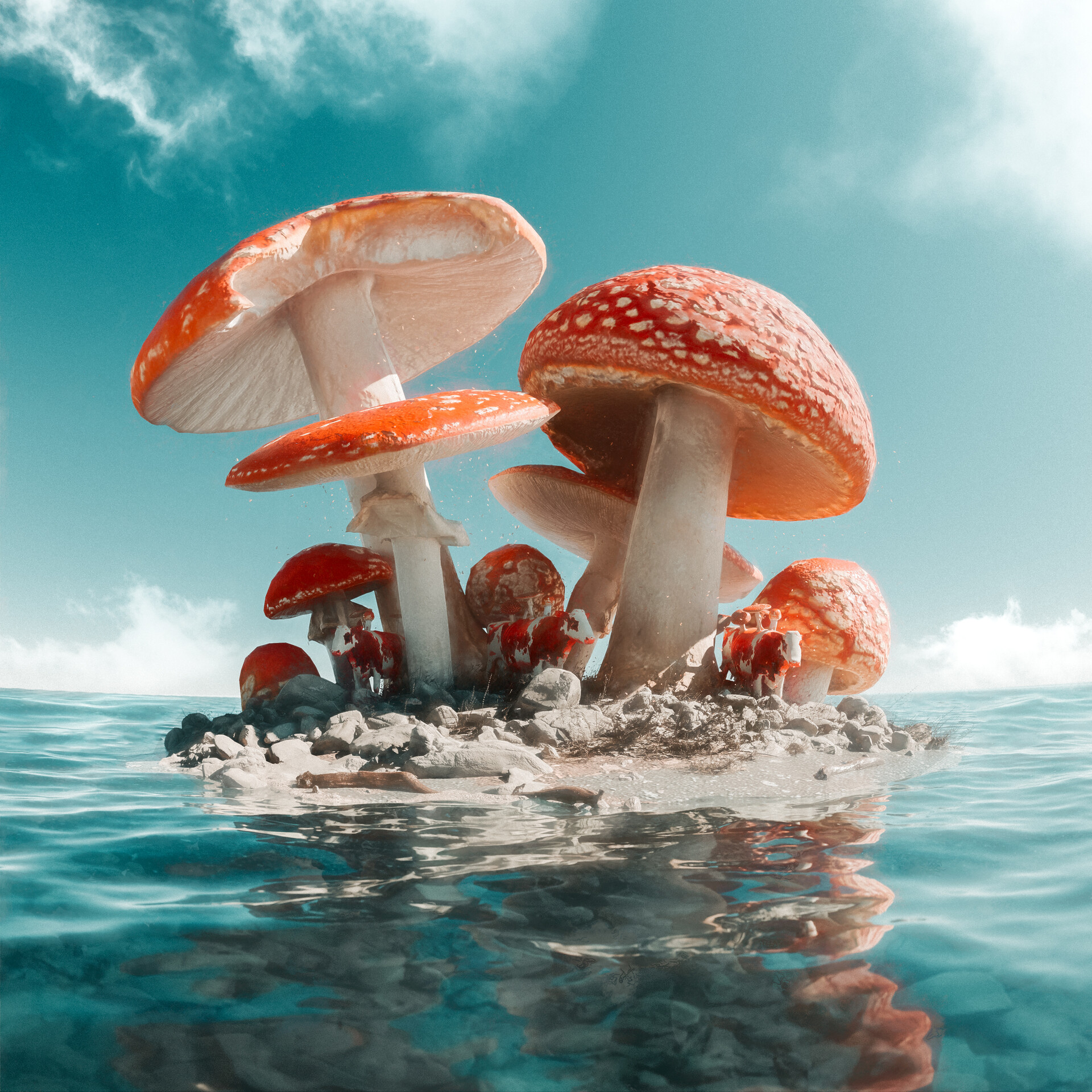 ArtStation - Mooshrooms at Sea (Weekly Artwork: 120)