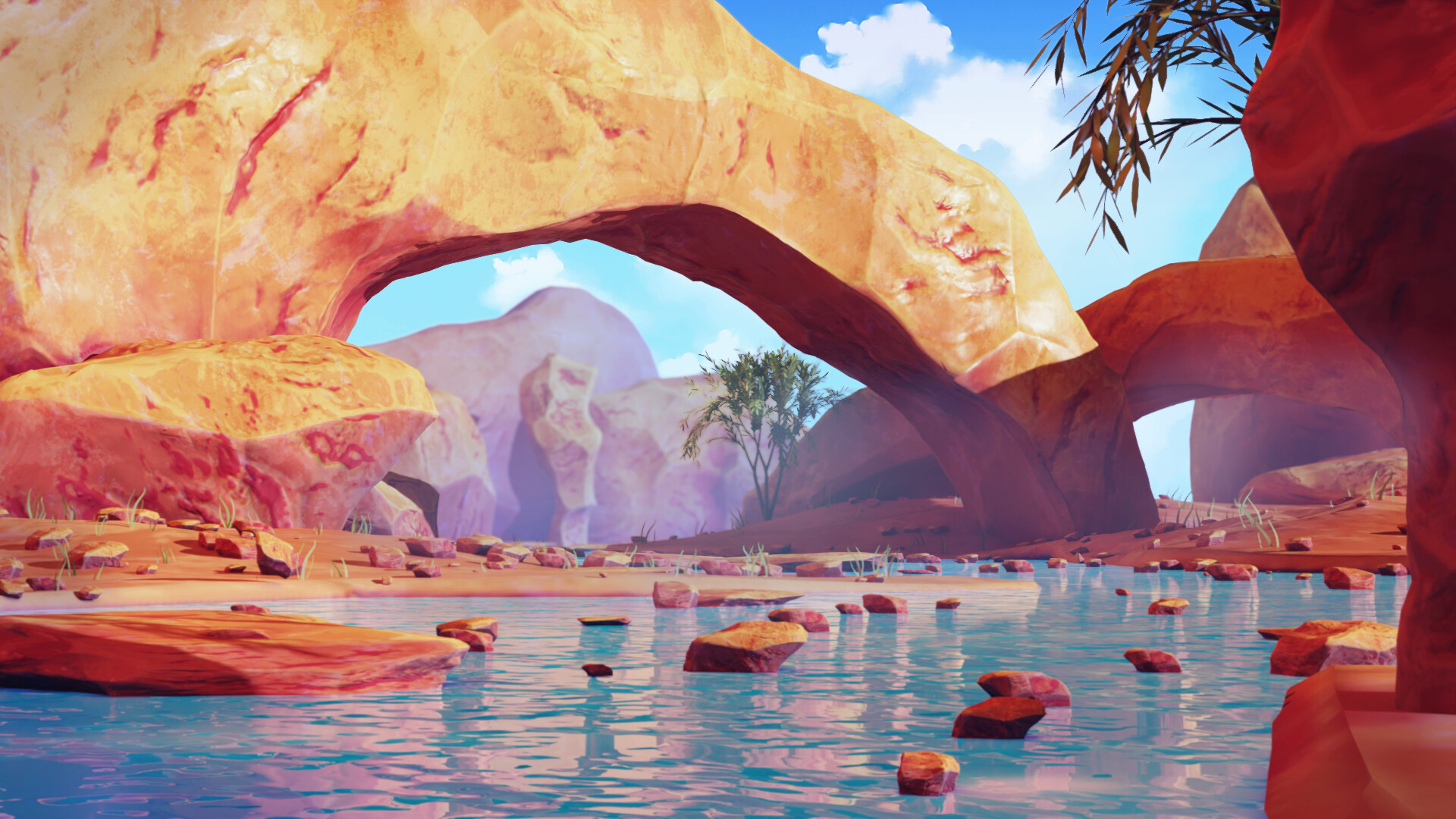 ArtStation - Stylized desert