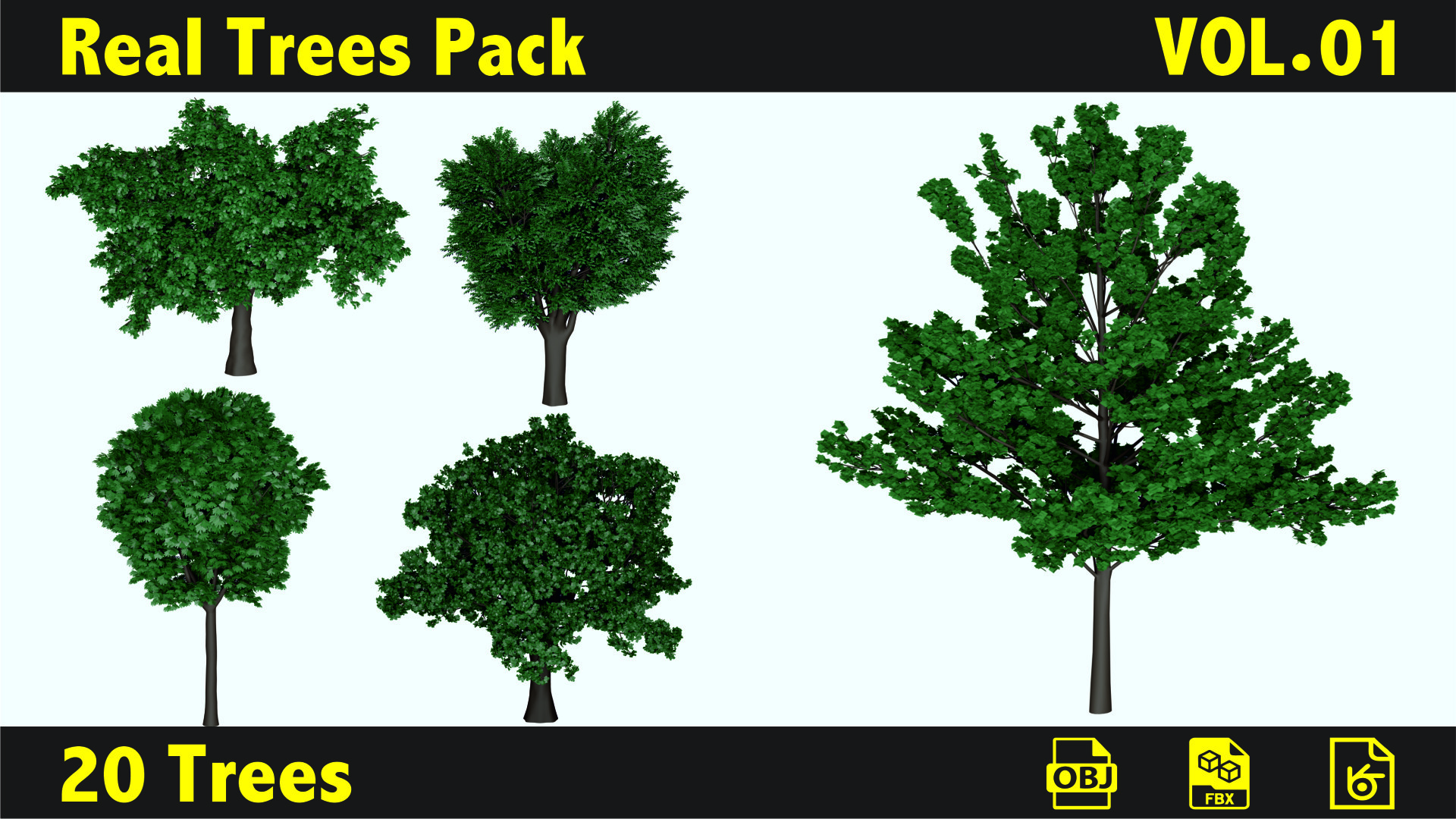 ArtStation - Pack of 3D Trees vol.01
