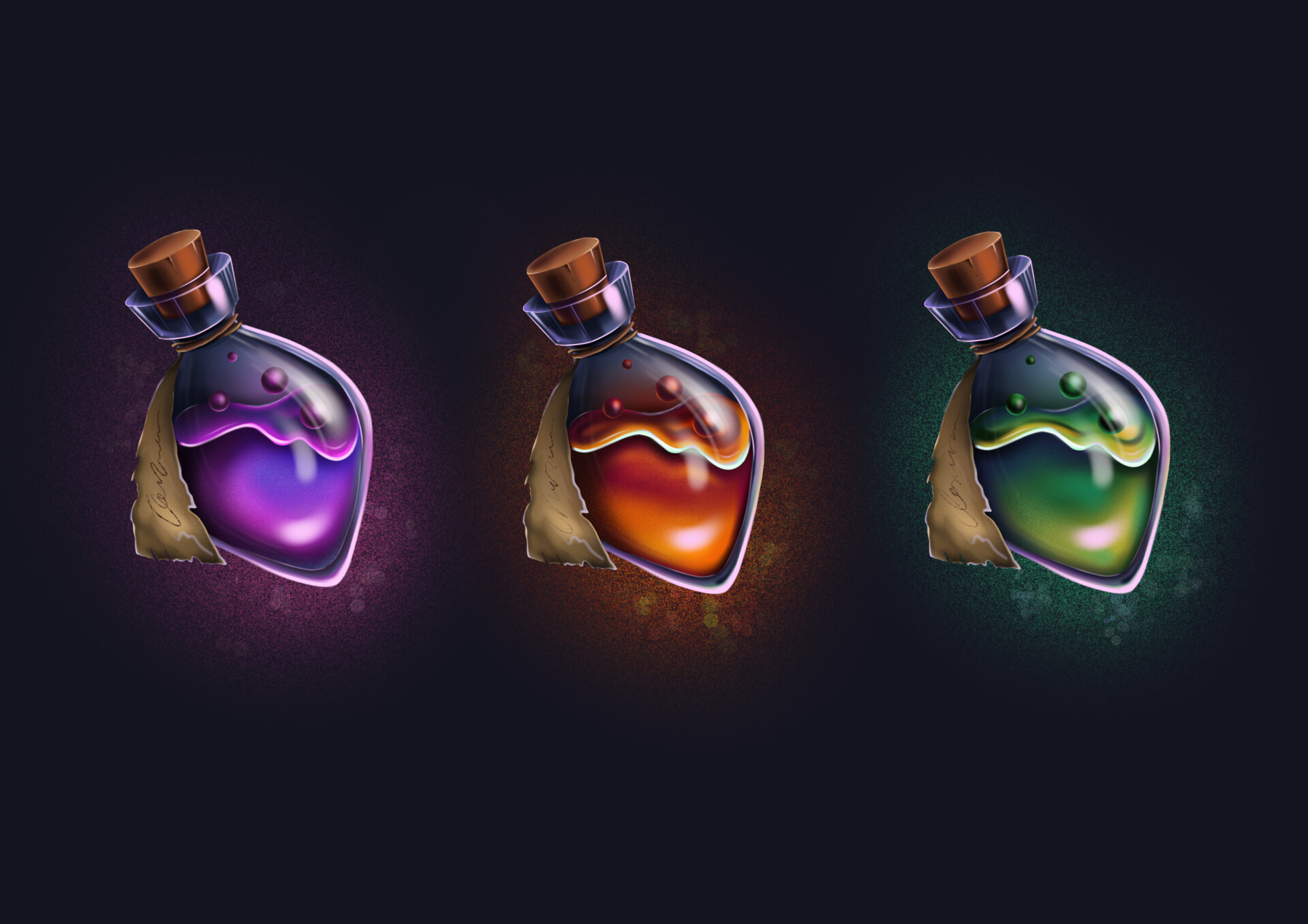 ArtStation - Magic bottles