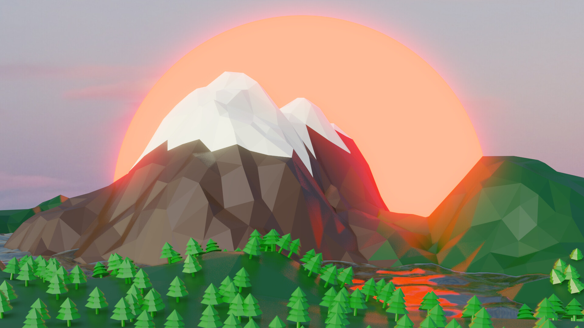 ArtStation - Low Poly Landscape