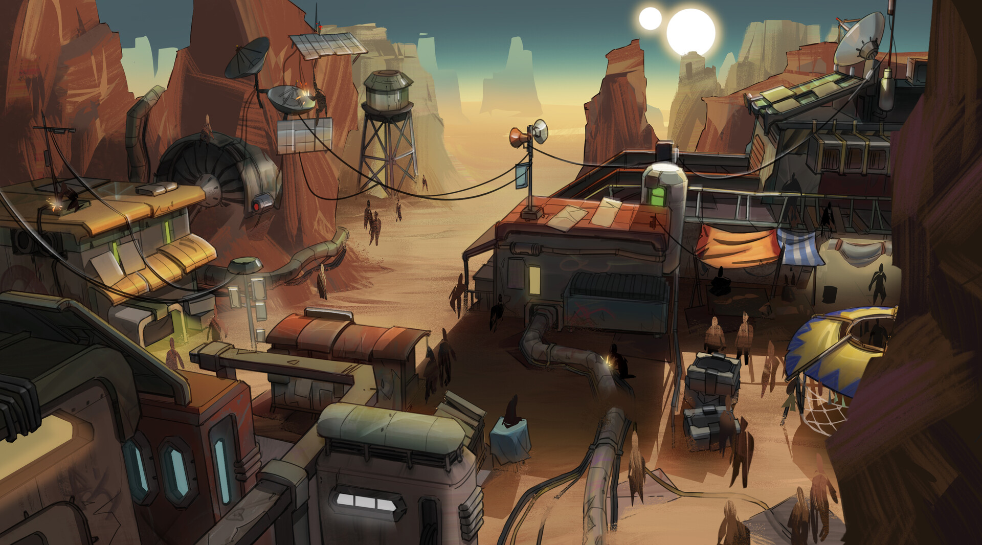 ArtStation - Project Yhtil - Town Environment Concept