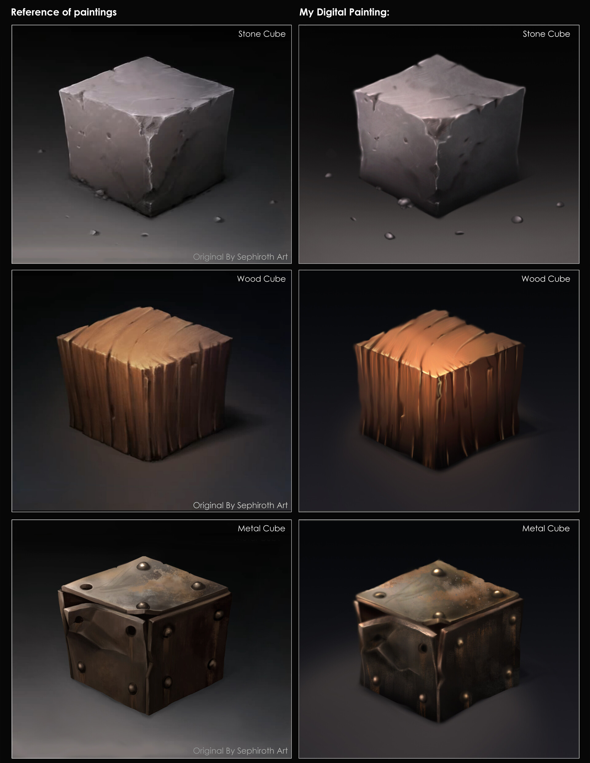 ArtStation - Material Cube Studies