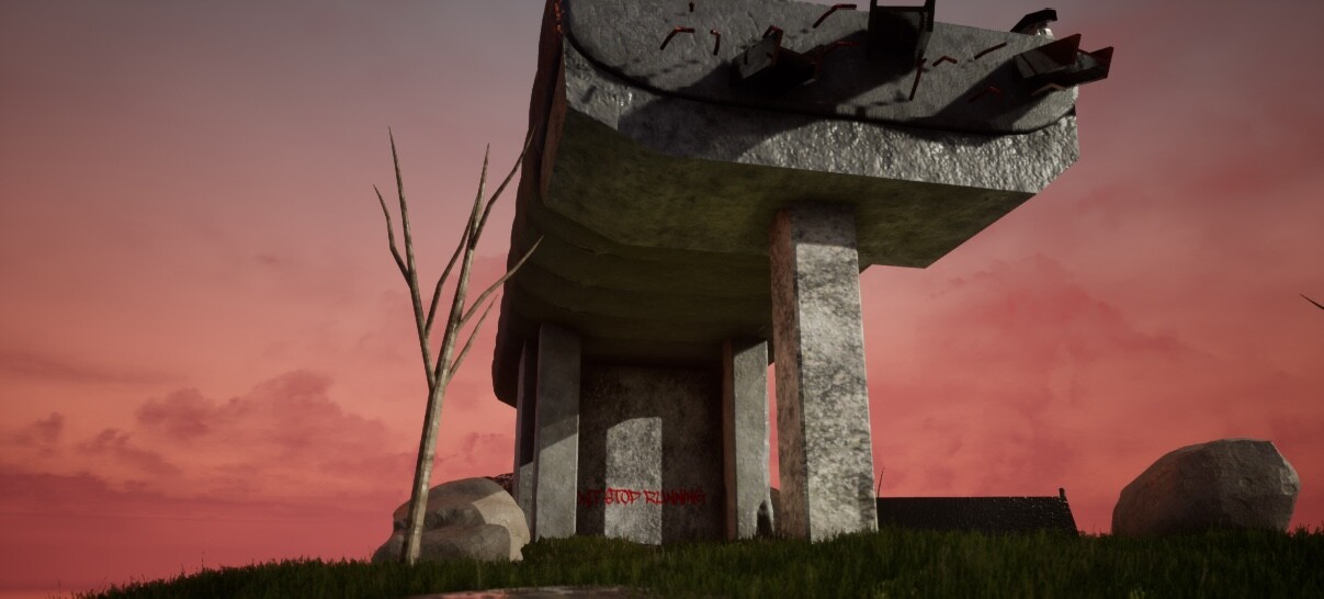 ArtStation - Broken bridge apocalyptic scene